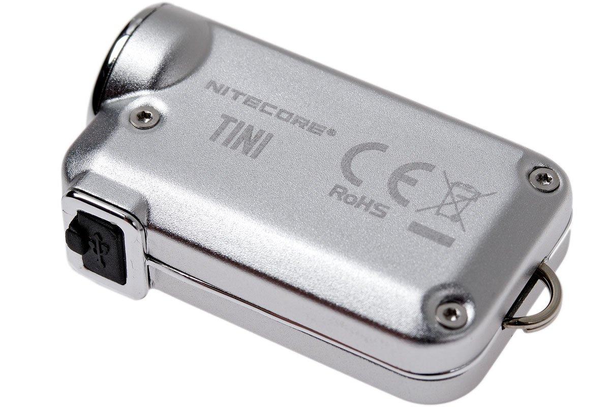 Nitecore TINI rechargeable keychain flashlight, silver | Advantageously ...