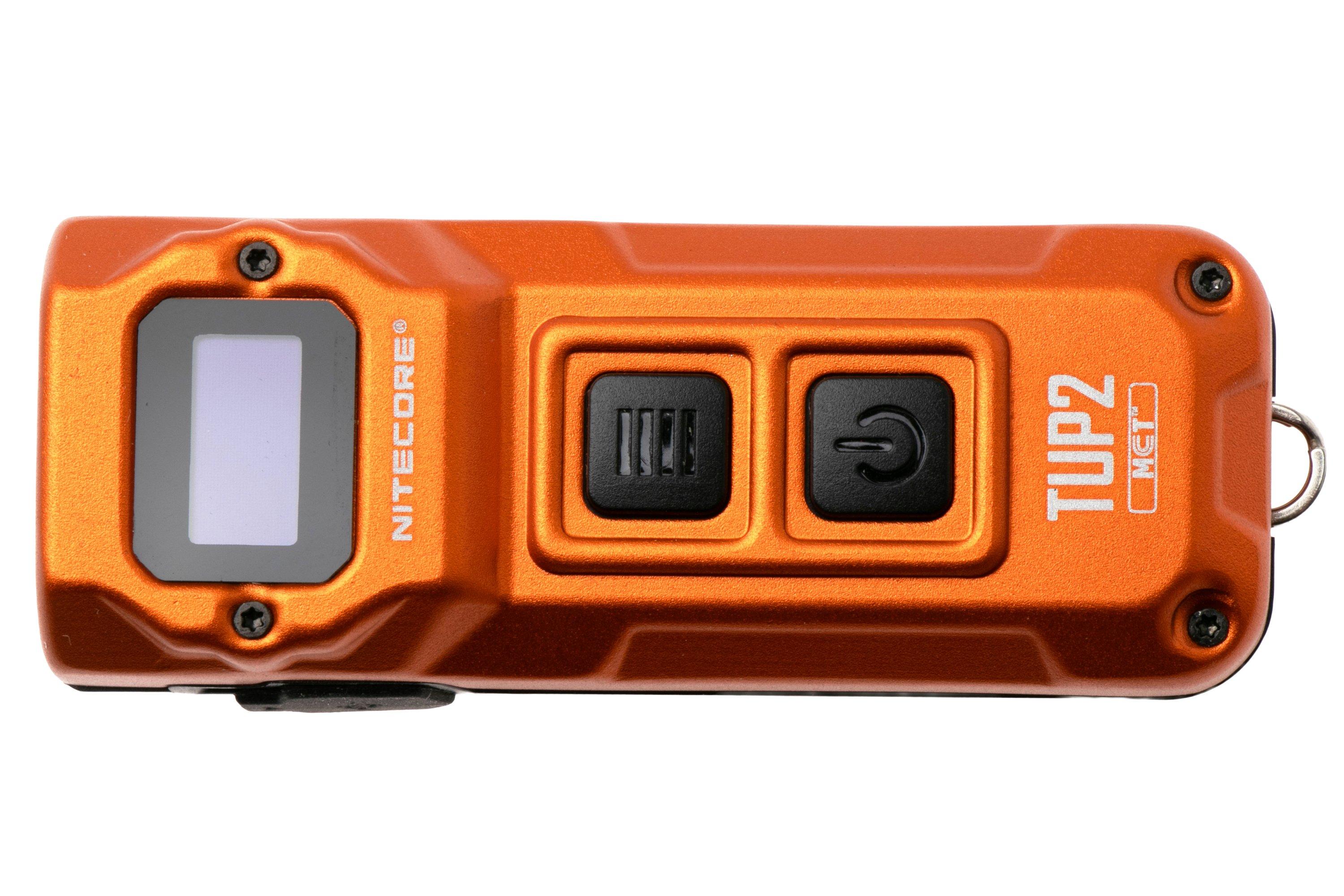 Nitecore TUP2 Alloy Orange, rechargeable keychain flashlight, 1200 ...