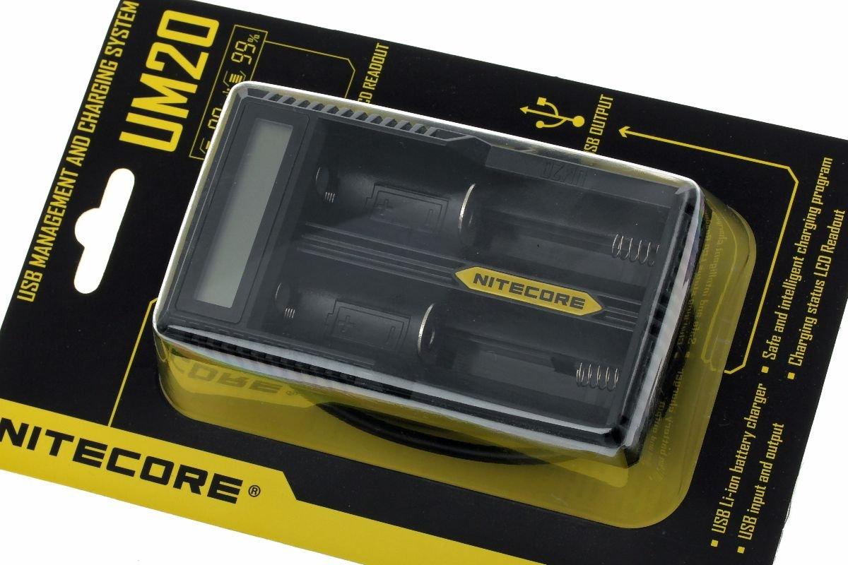 Nitecore UM20 charger for a.o. 18650 batteries | Advantageously ...