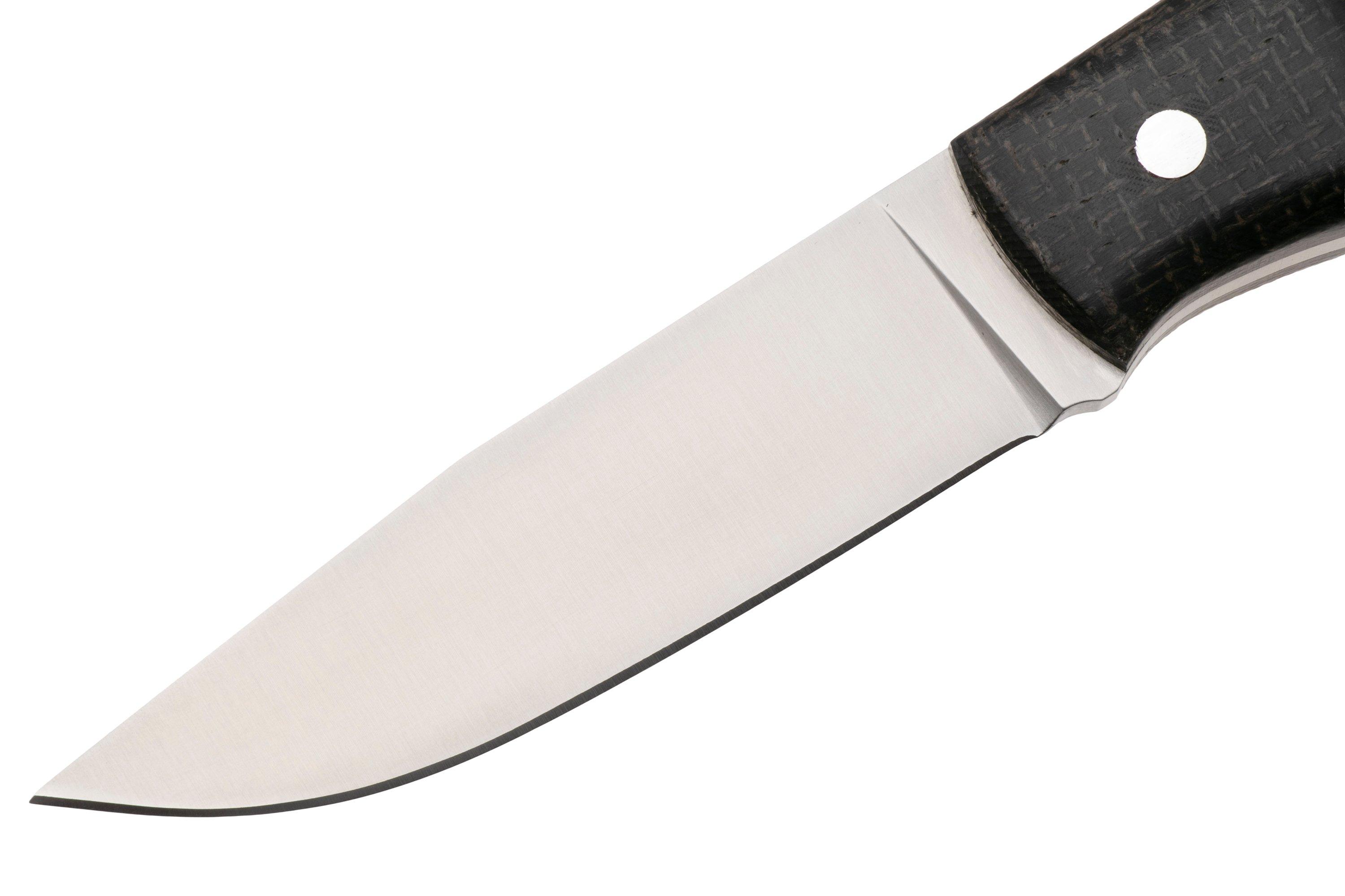 Nordic Knife Design Forester 2002, Satin 14C28N, Bison Micarta, fixed ...