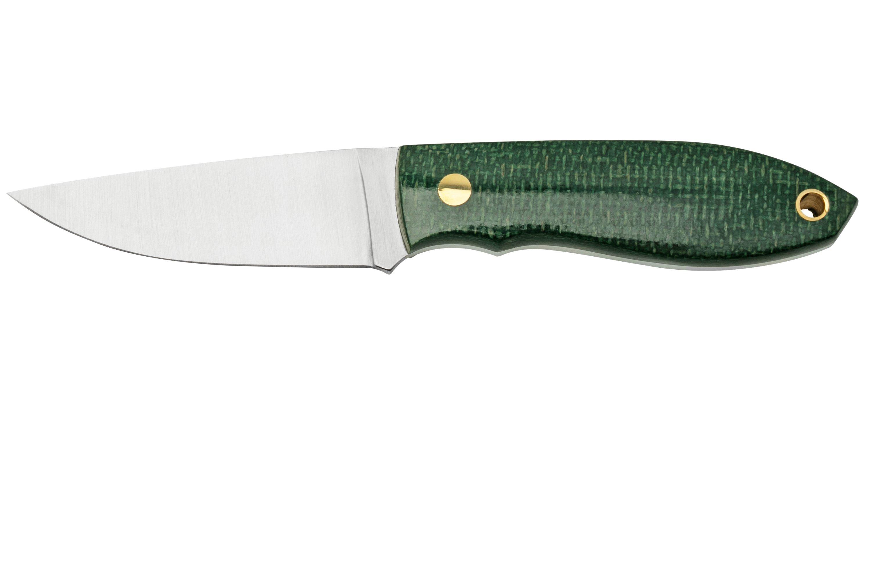 Nordic Knife Design Lizard 75 2034, Forest Green Canvas Micarta fixed ...