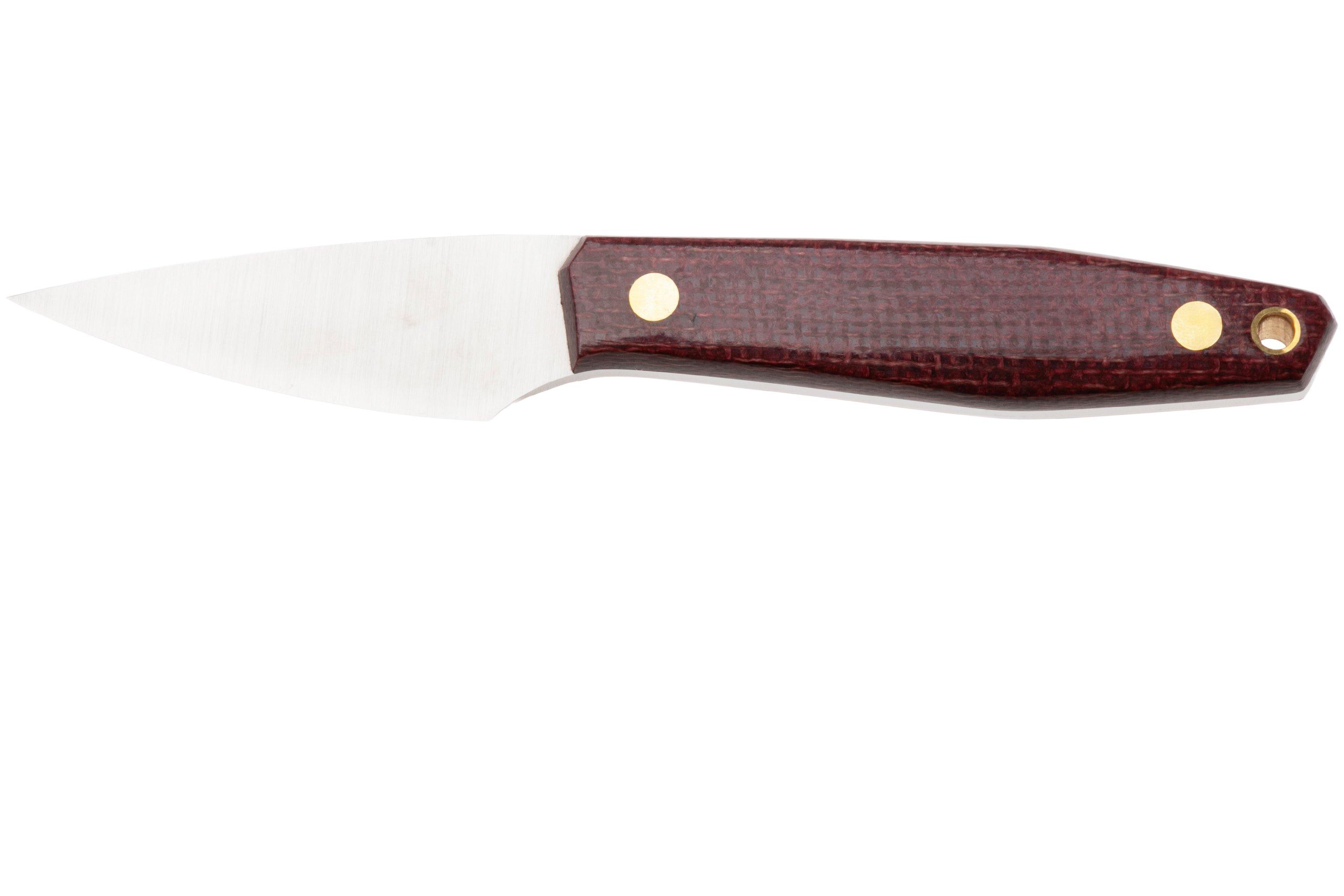 Nordic Knife Design Kiridashi 2045 Satin 12C27, Plum Micarta, fixed ...