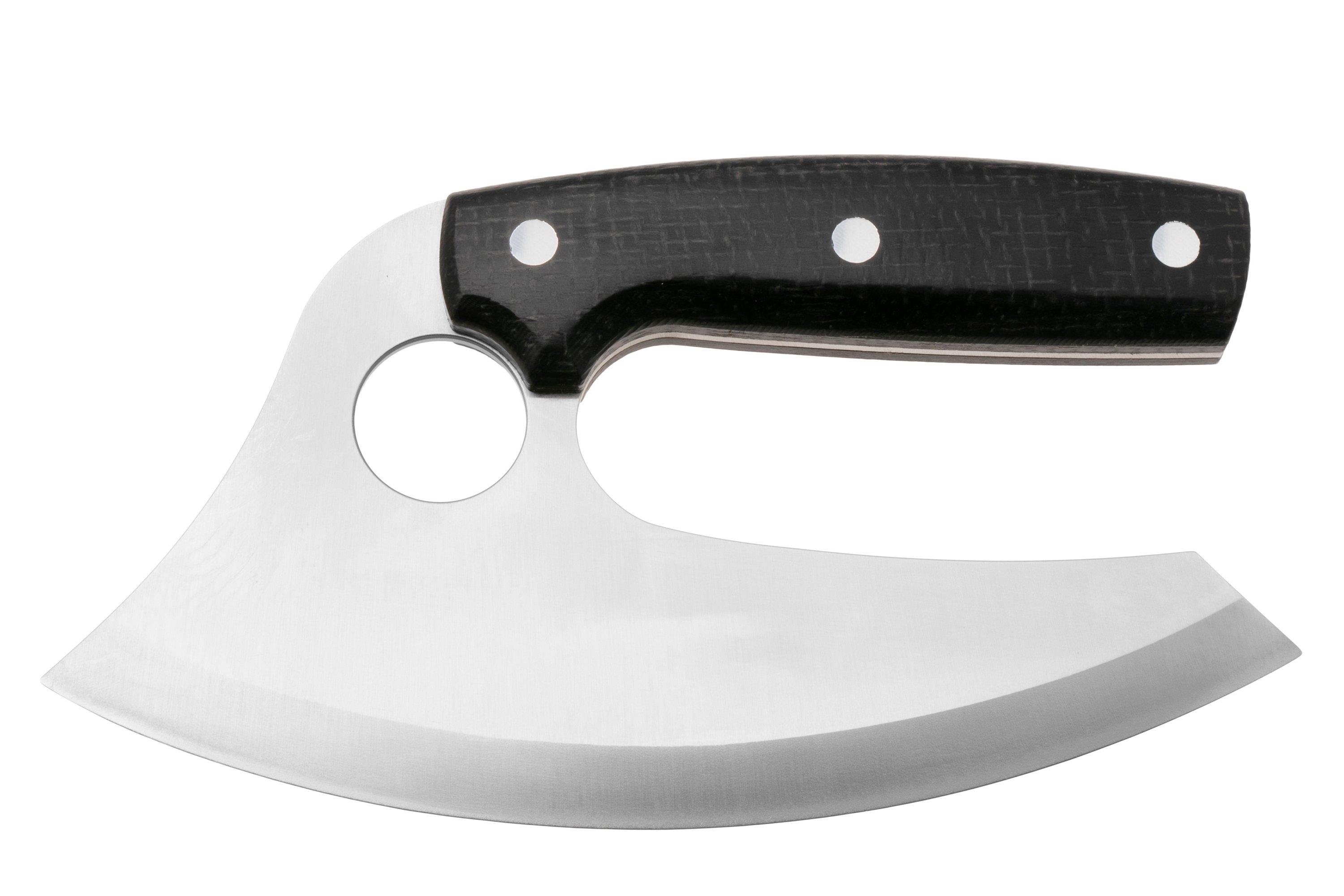 Nordic Knife Design Ulu 170, 2065 Bison Black Micarta, hunting knife ...