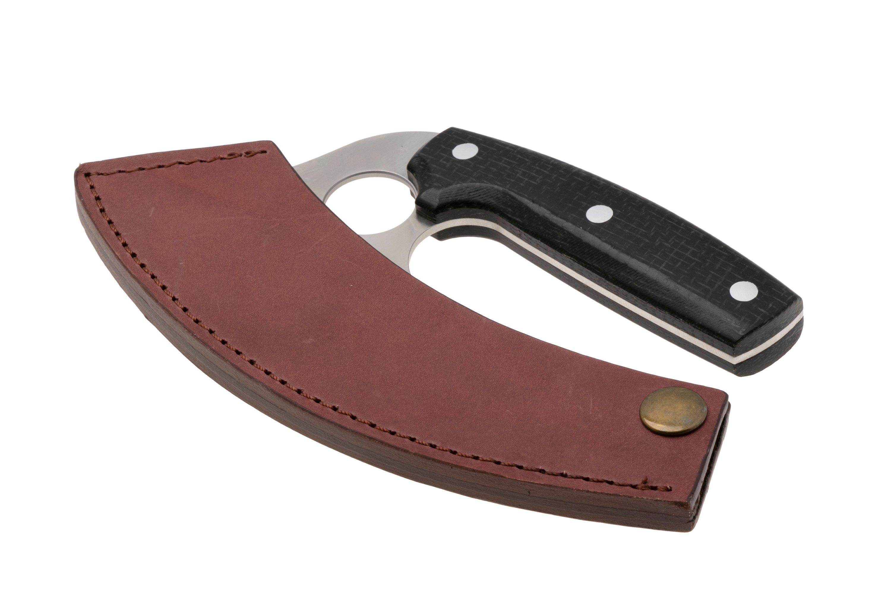 Nordic Knife Design Ulu 170, 2065 Bison Black Micarta, hunting knife ...
