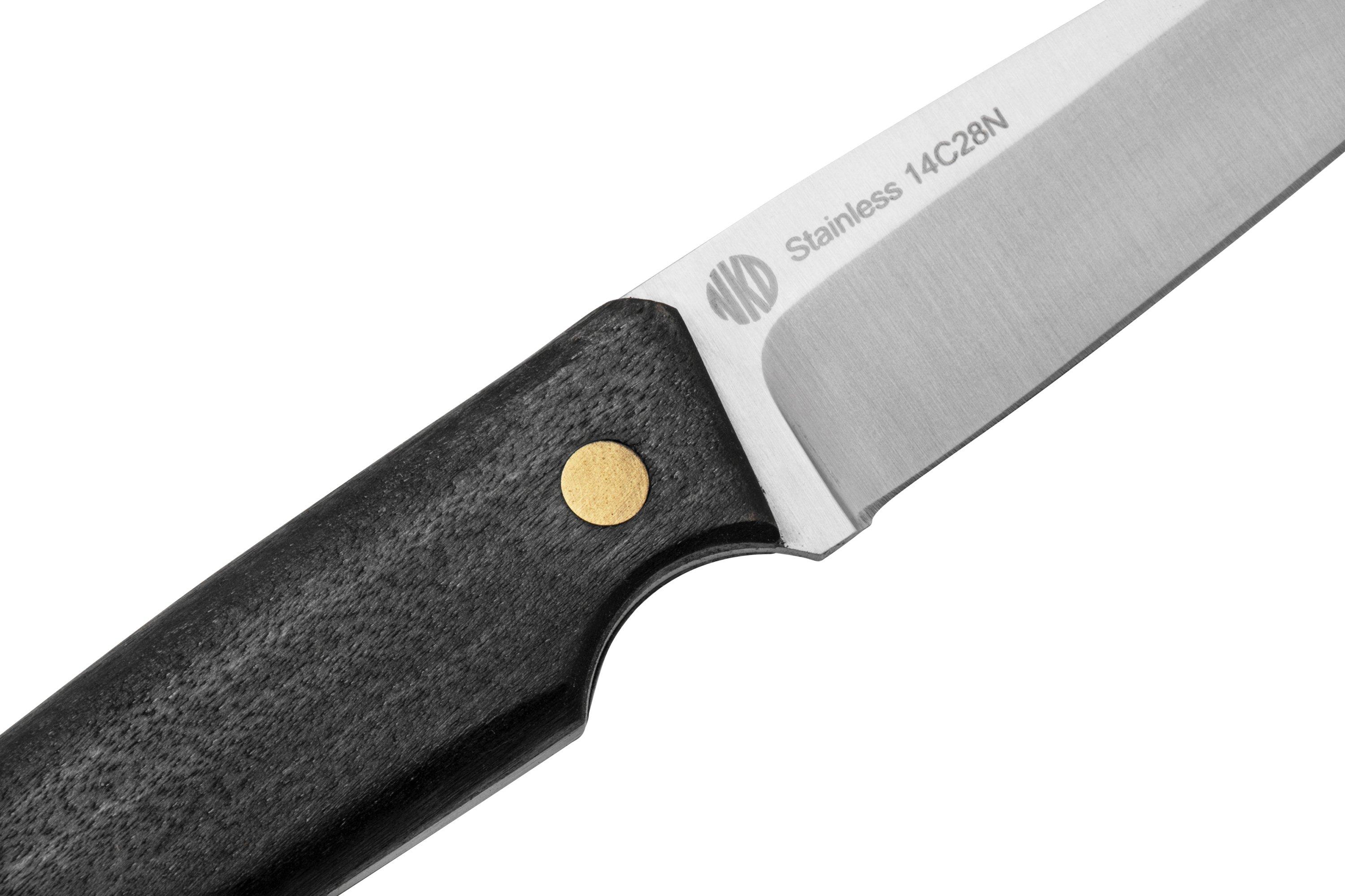 Nordic Knife Design Wharncliffe 100 2081, Black Birch fixed knife ...