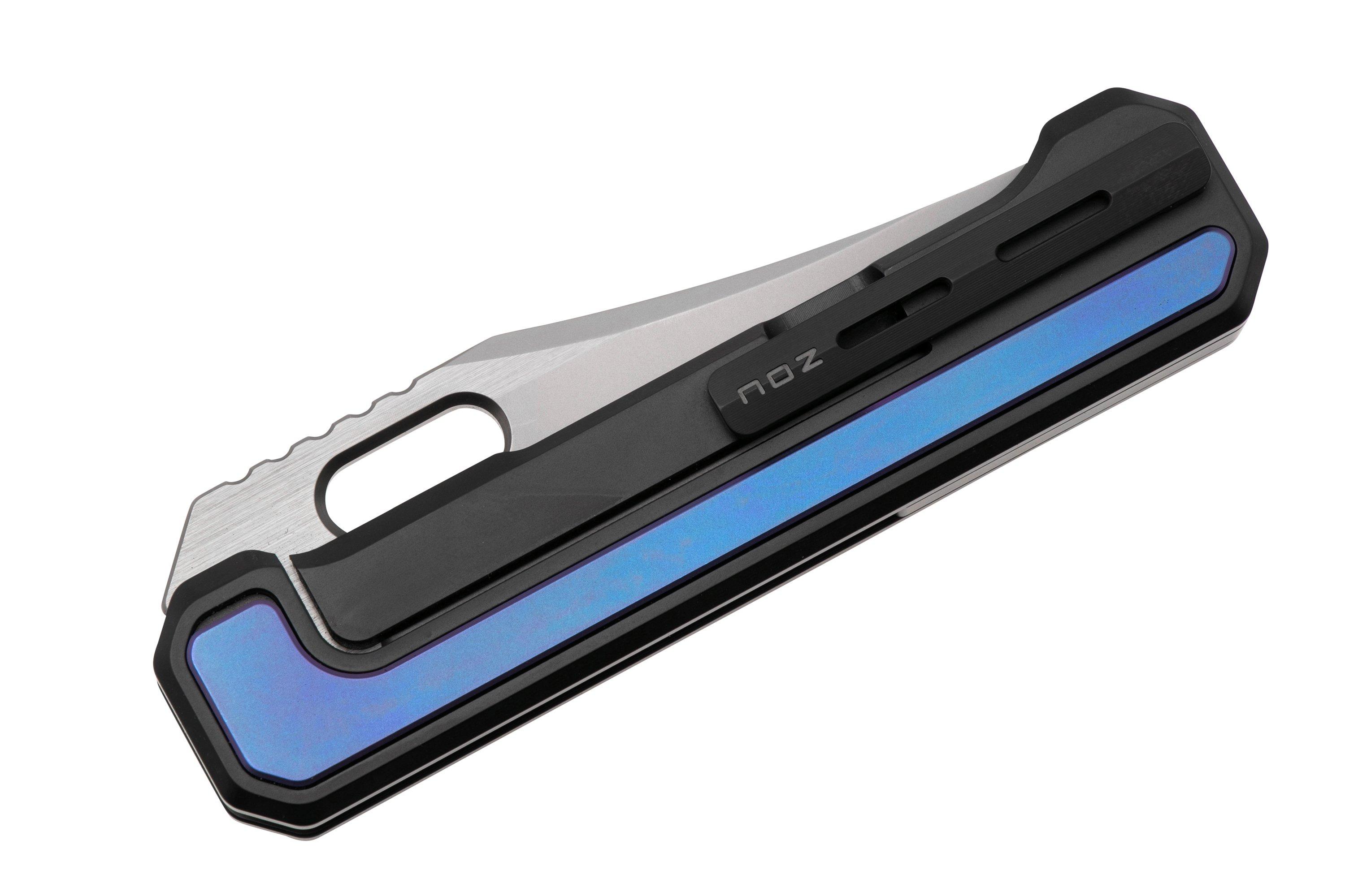 NOC Knives MT-30 MT-3007 Bead Blasted M390, Blurple Titanium Inlays ...