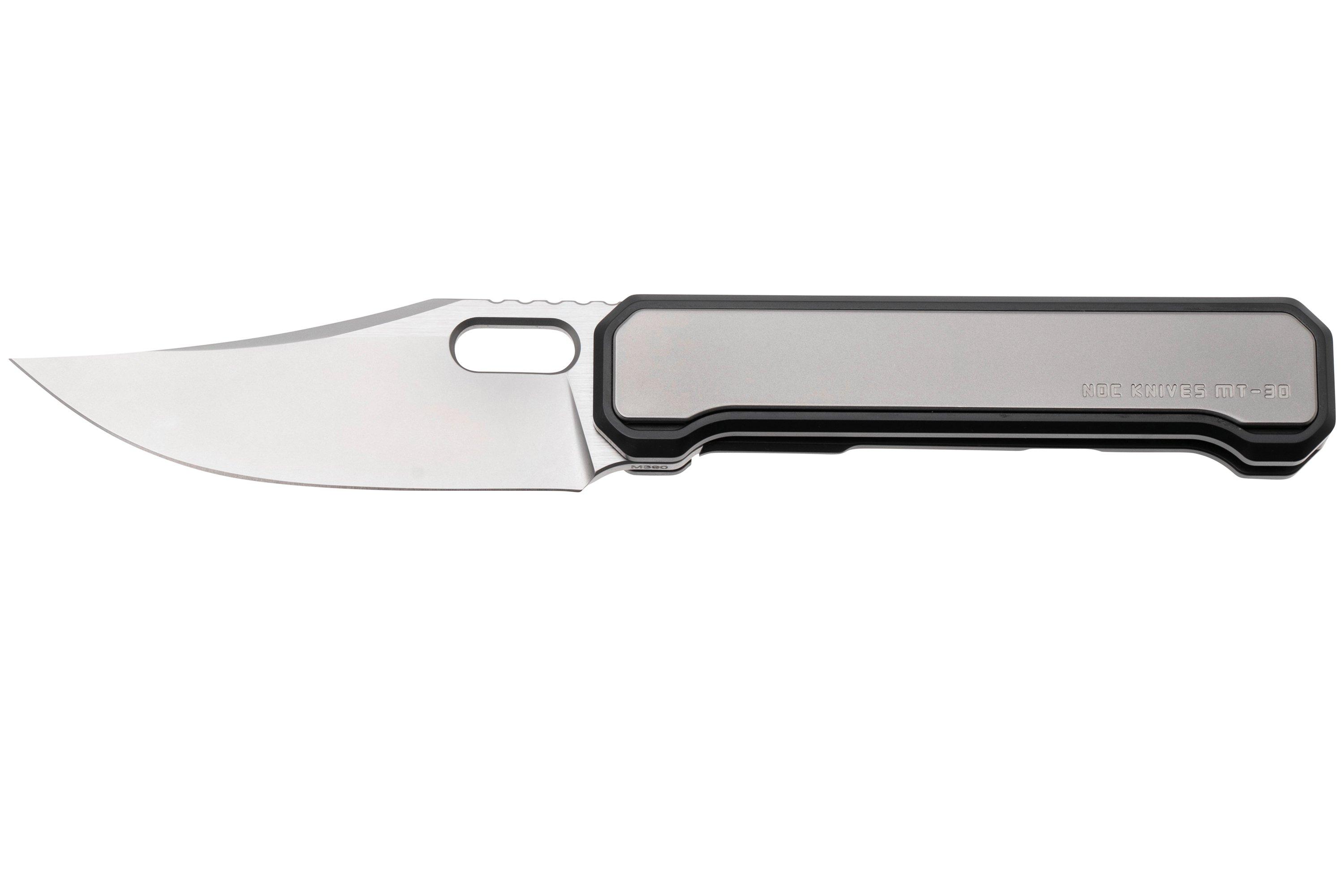 NOC Knives MT-30 MT-3008 Bead Blasted M390, Grey Titanium Inlays ...