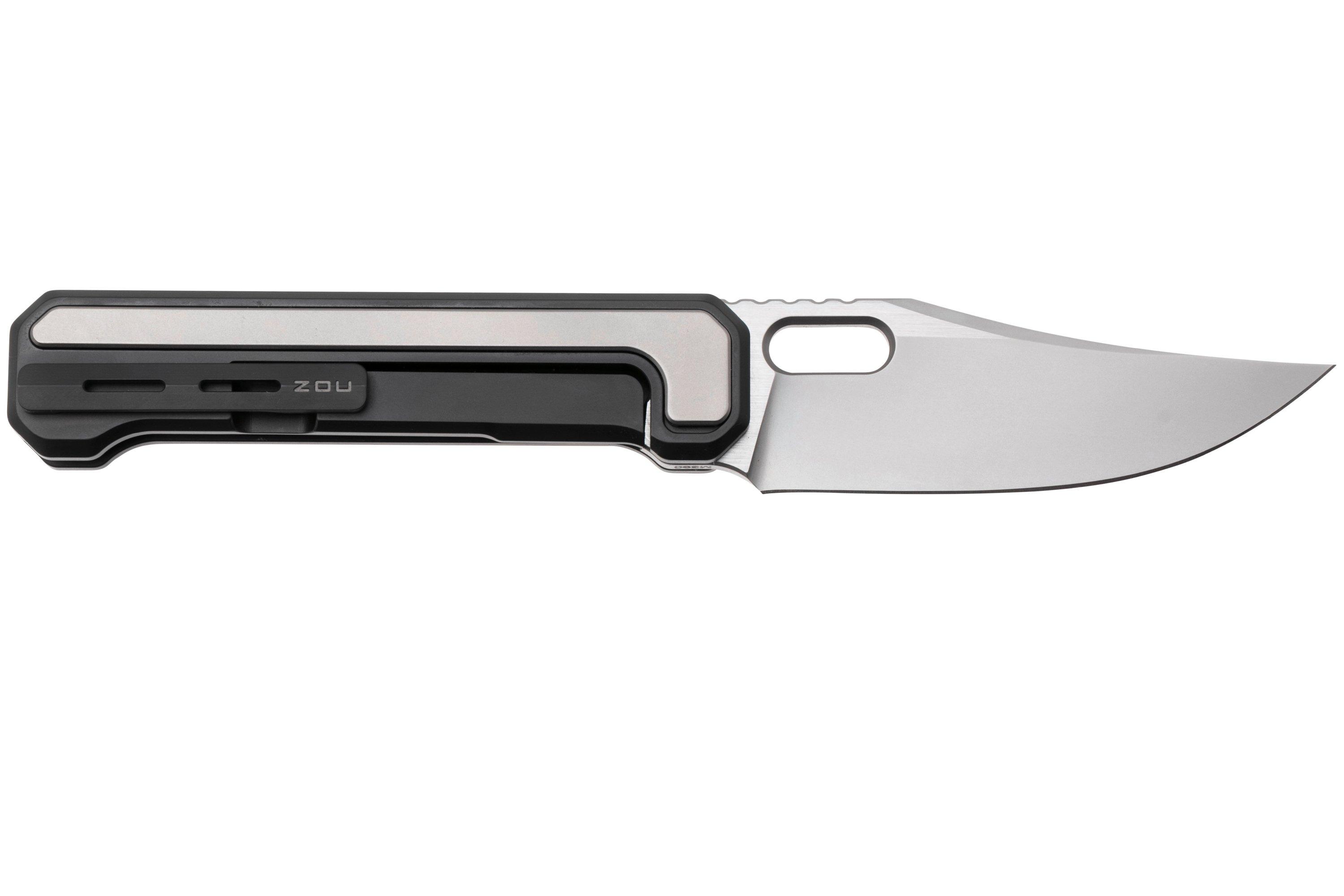 OC Knives MT-30 MT-3008 Bead Blasted M390, Grey Titanium Inlays, navaja ...