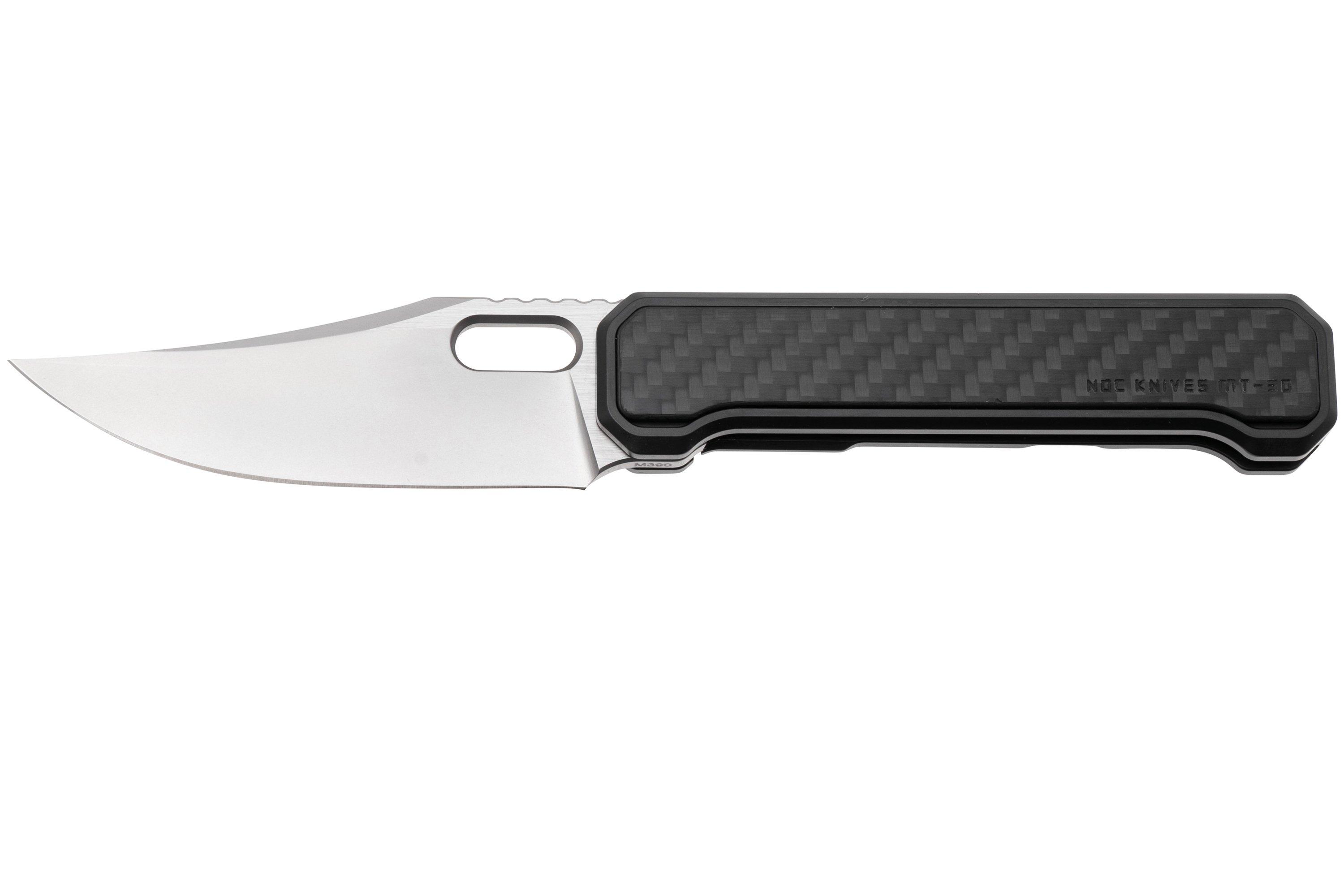 NOC Knives MT-30 MT-3010 Bead Blasted M390, Carbon Fiber Inlays, pocket ...