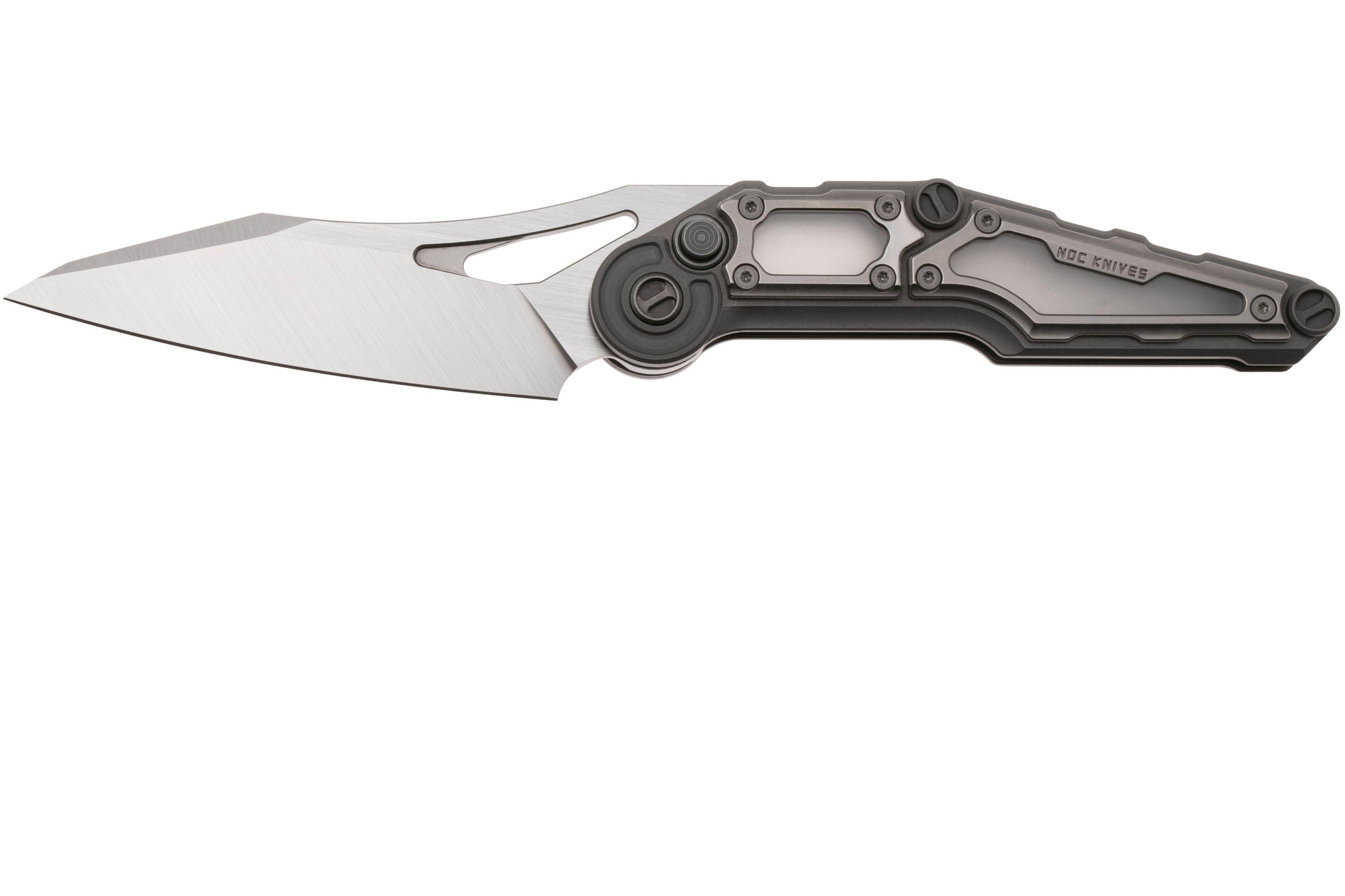 NOC Knives MT-3209, Satin M390, Gray Titanium, Gray Titanium Inlay ...