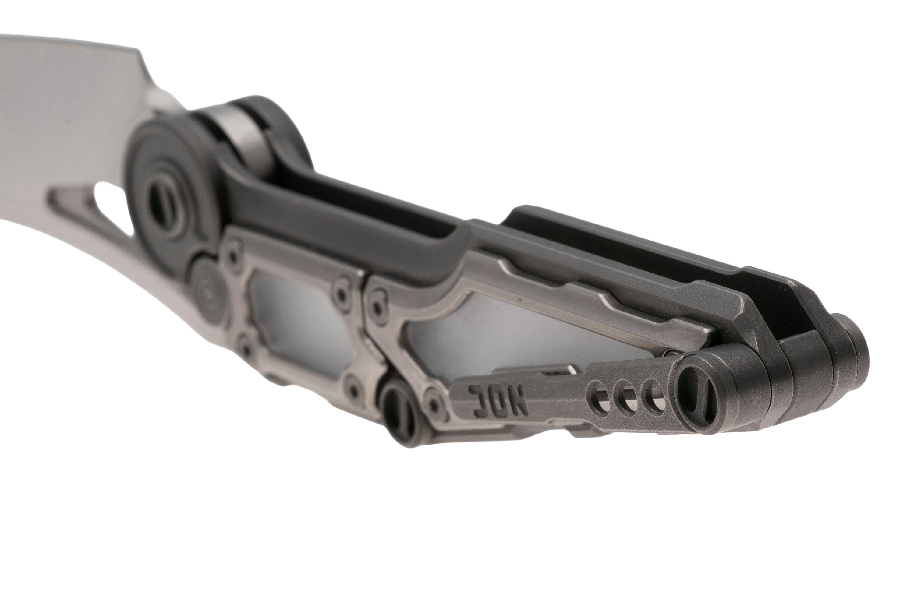 NOC Knives MT-3209, Satin M390, Gray Titanium, Gray Titanium Inlay ...