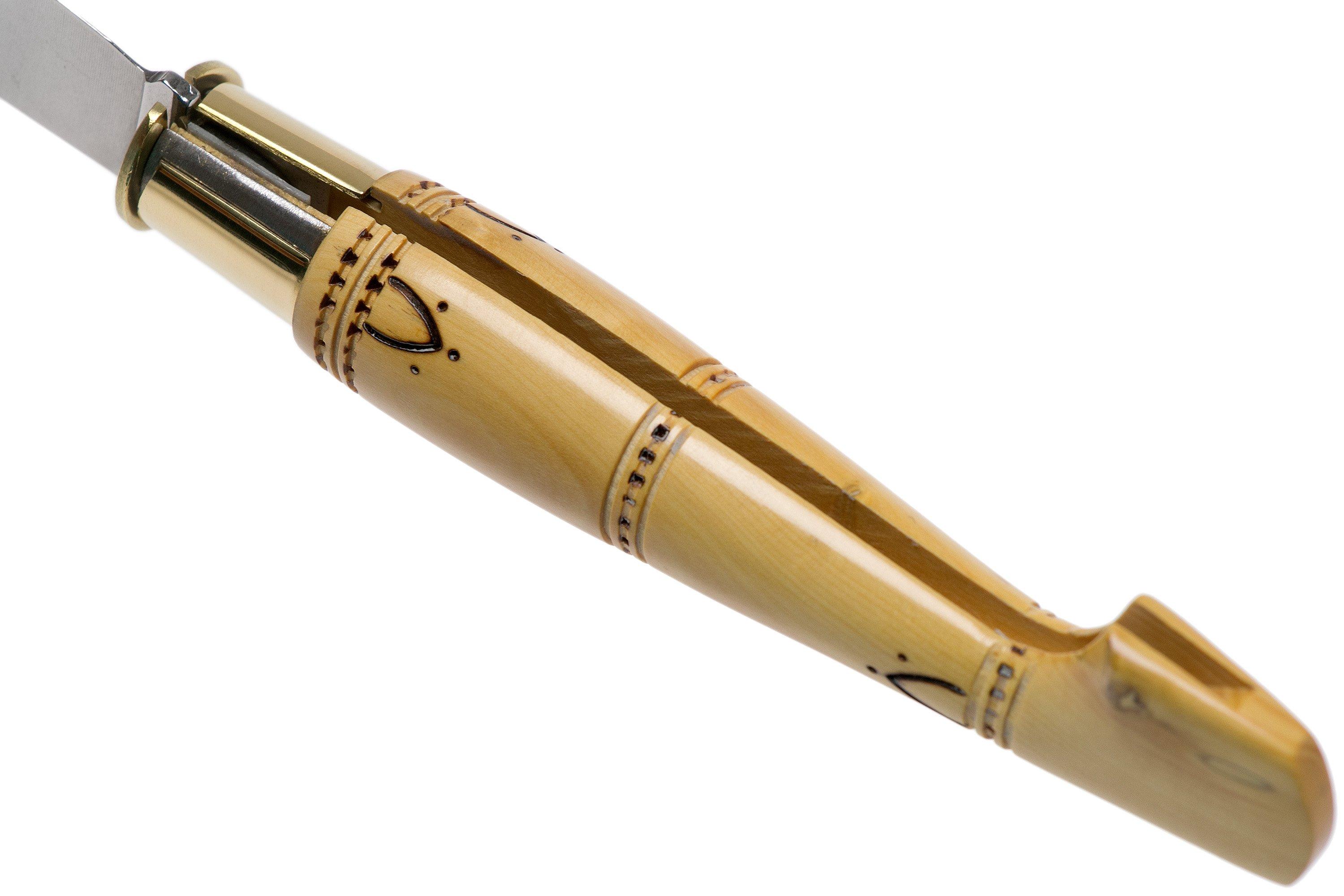 Nontron No. 22 Turning Ferrule, Boxwood, clog shape NN22 pocket knife ...