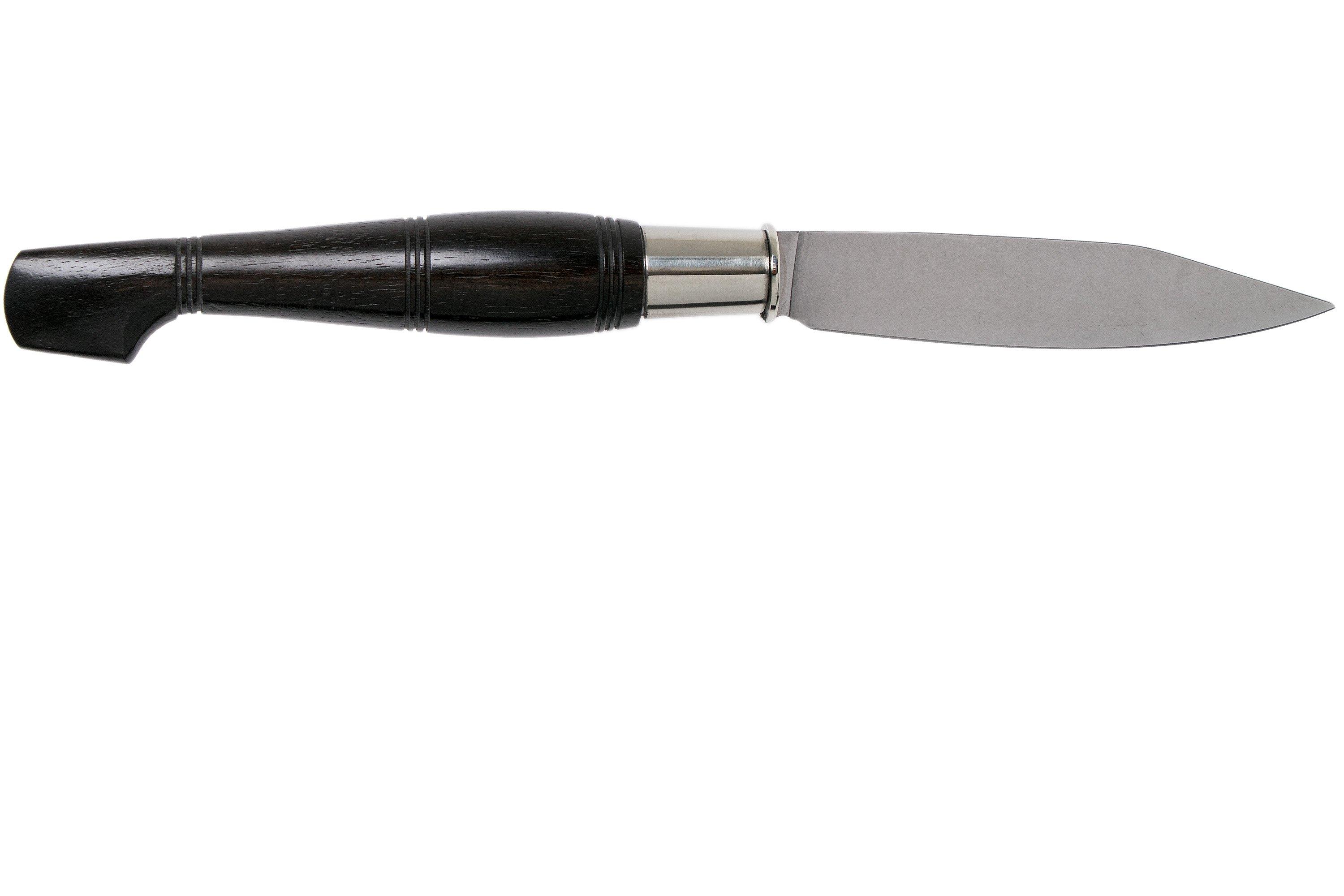 Nontron No. 25 Turning Ferrule, Ebony, clog shape NN25EB pocket knife ...
