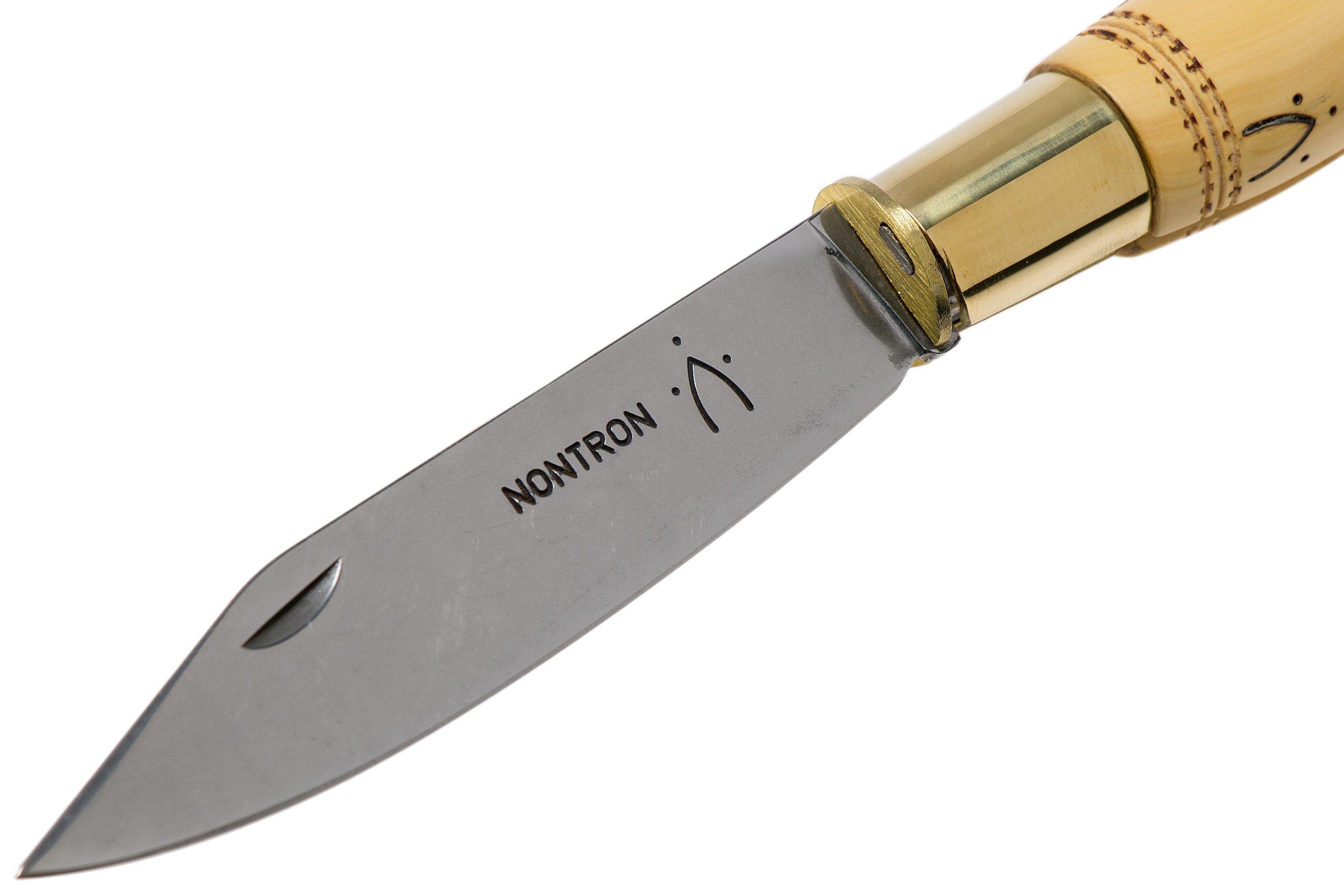 Nontron No. 30 Turning Ferrule, Boxwood, clog shape NN30 pocket knife ...