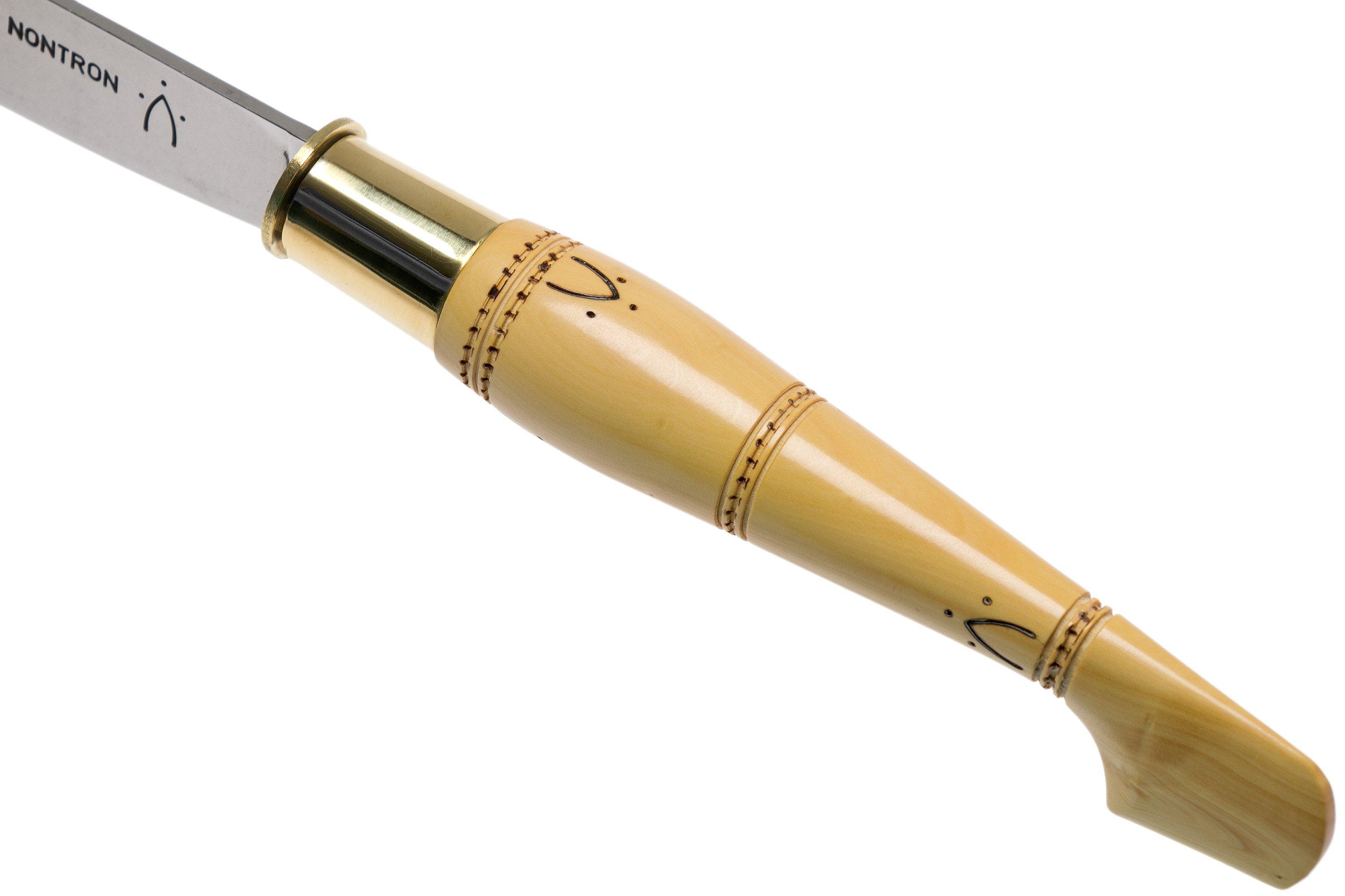 Nontron No. 30 Turning Ferrule, Boxwood, clog shape NN30 pocket knife ...