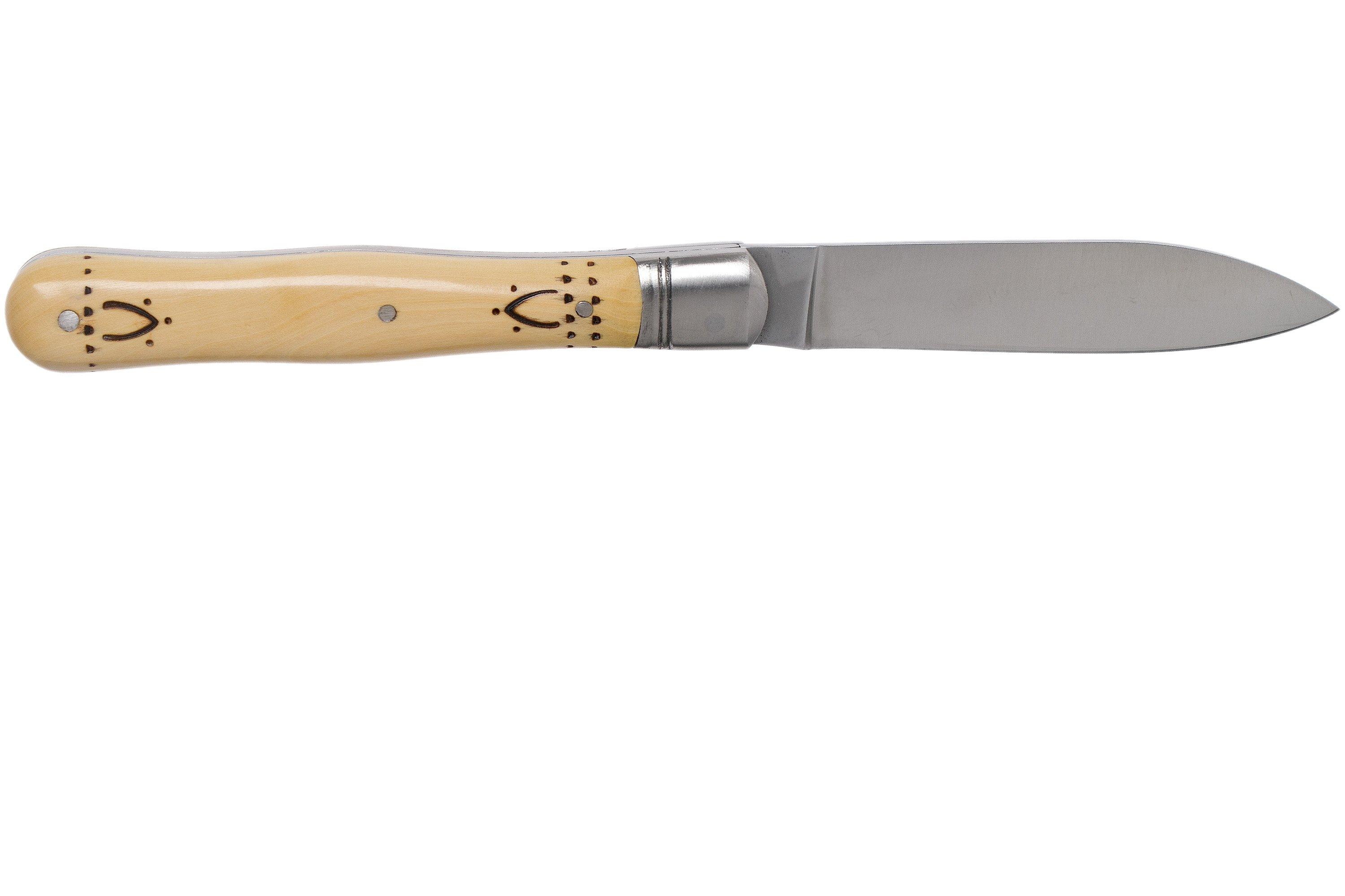 Nontron Violin Knife P3, Boxwood NNP3V pocket knife | Advantageously ...