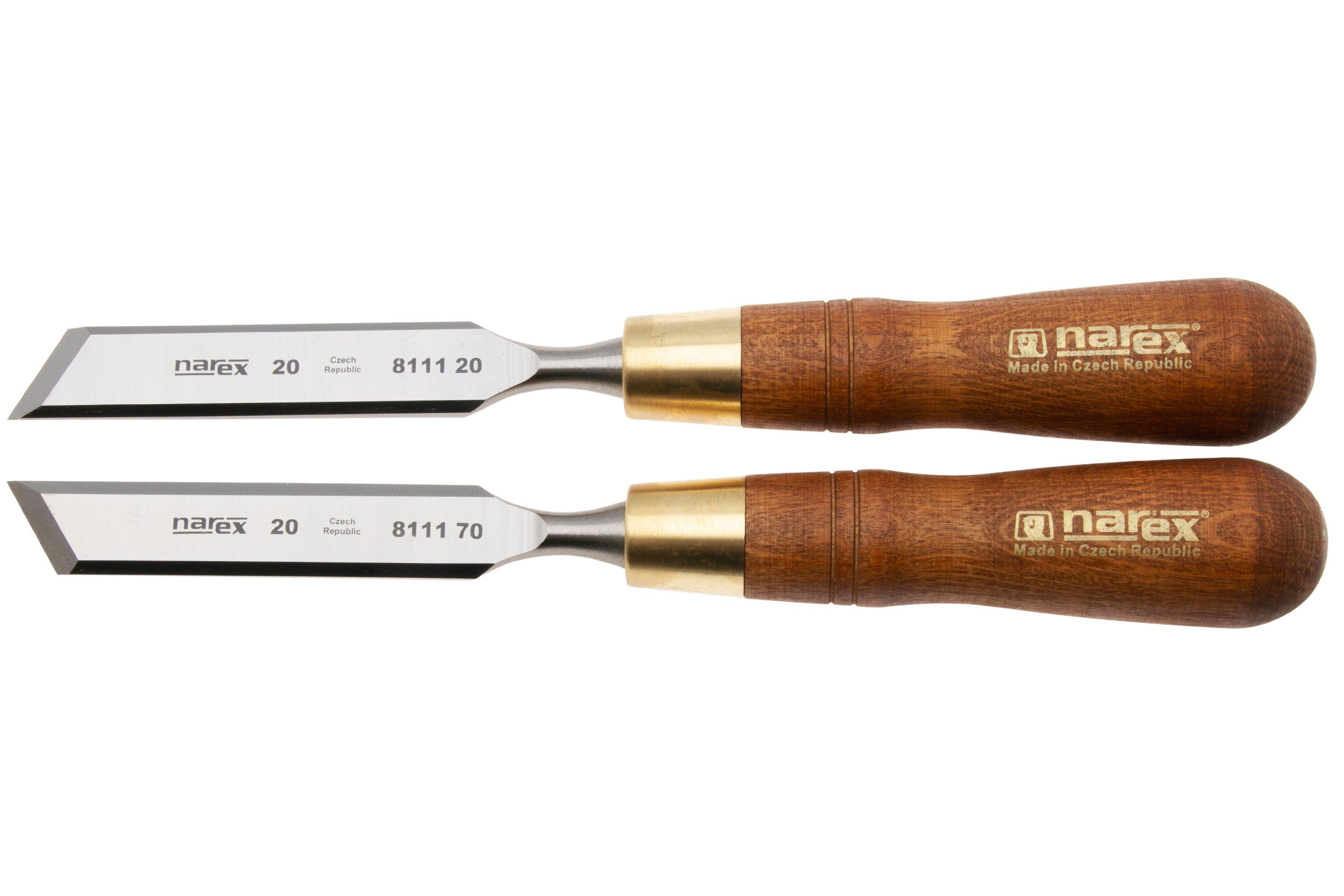 Narex Wood Line Plus Skew Chisel Set 851670, set de 2 burins obliques ...