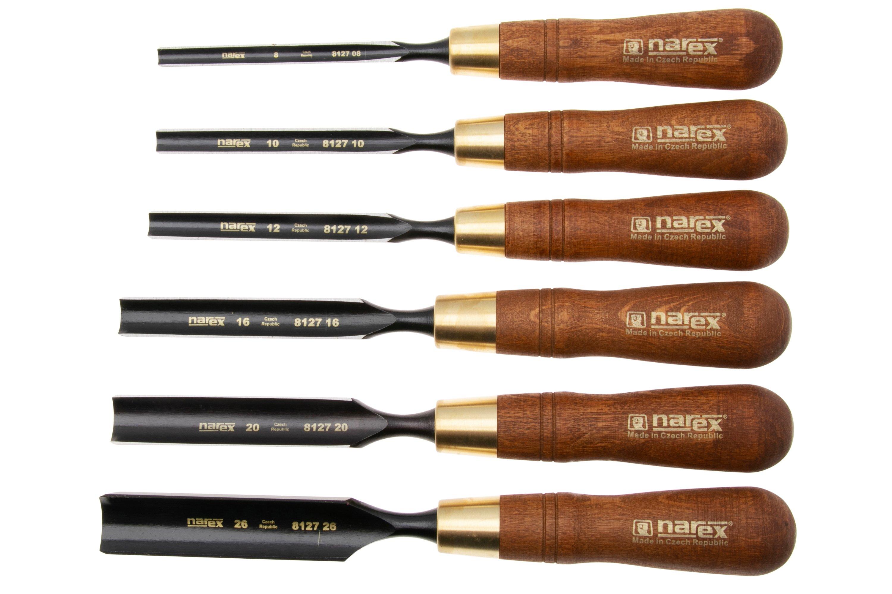 Narex Wood Line Plus Firmer Gouge Set 853300, set de 6 gouges 8-10-12 ...