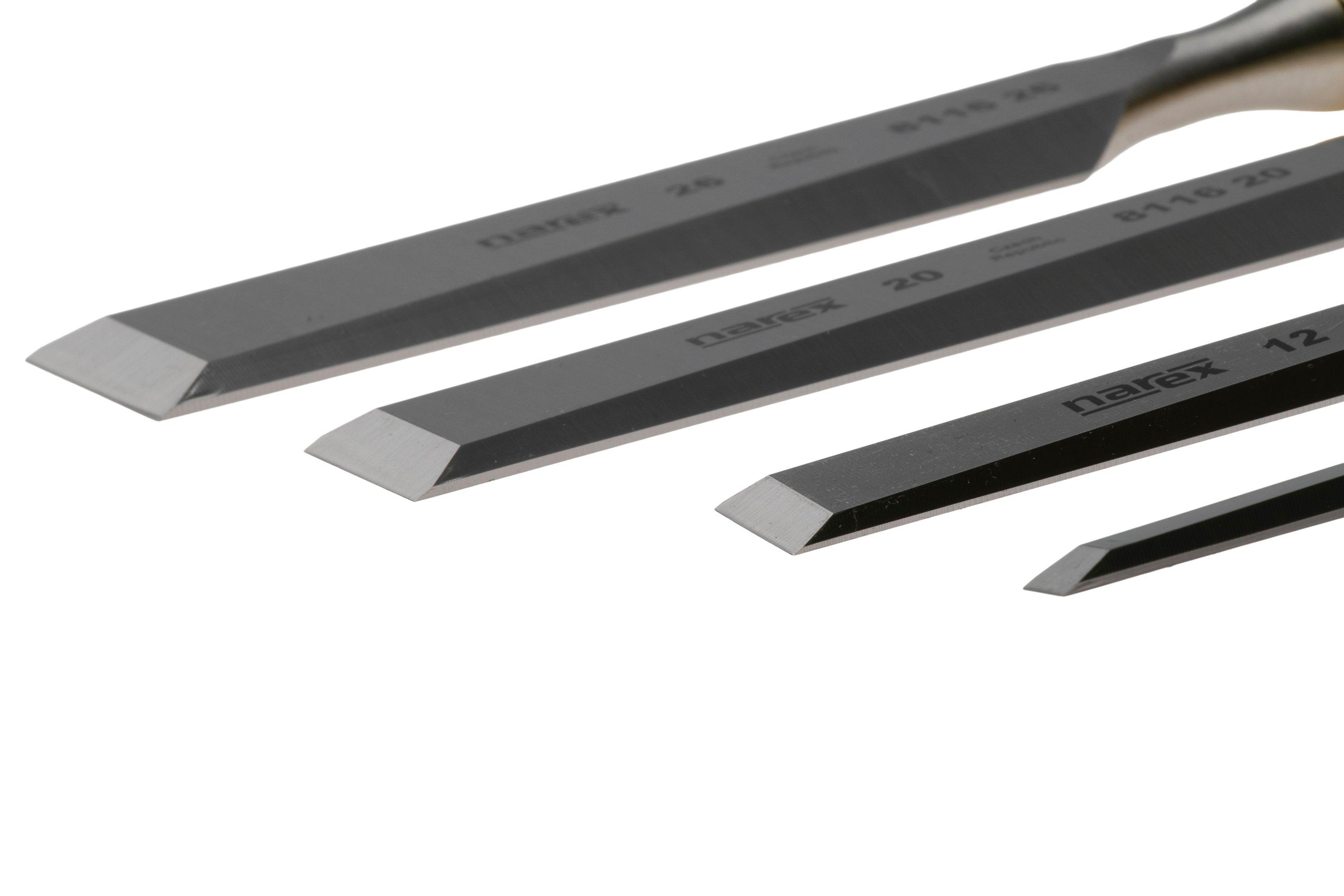 Narex Wood Line Plus Premium Bevel Edge Chisel Set 863201, 6-12-20-26 ...