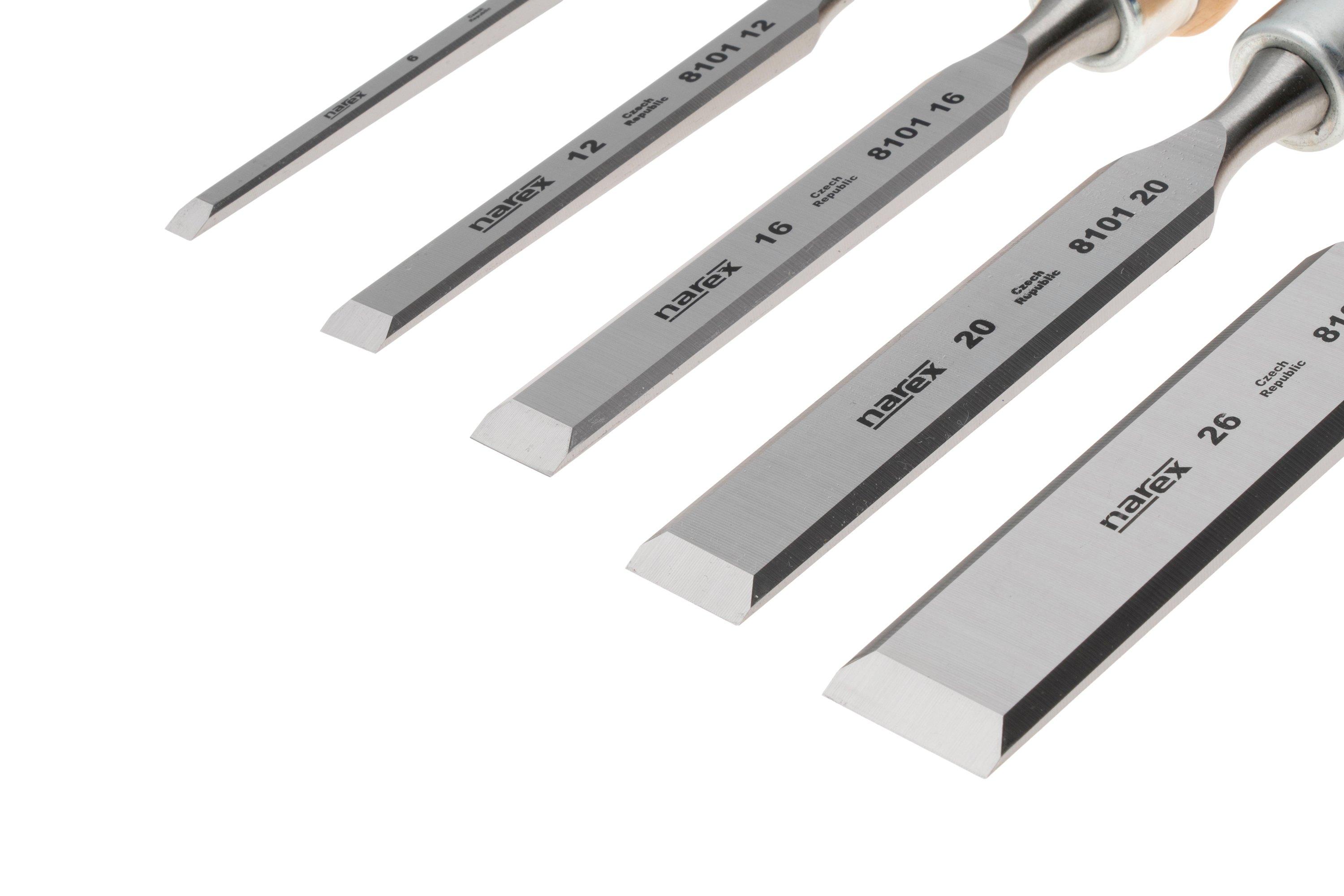 Narex Wood Line Profi Bevel Edge Chisel Set 863801, set de 5 burins 6 ...
