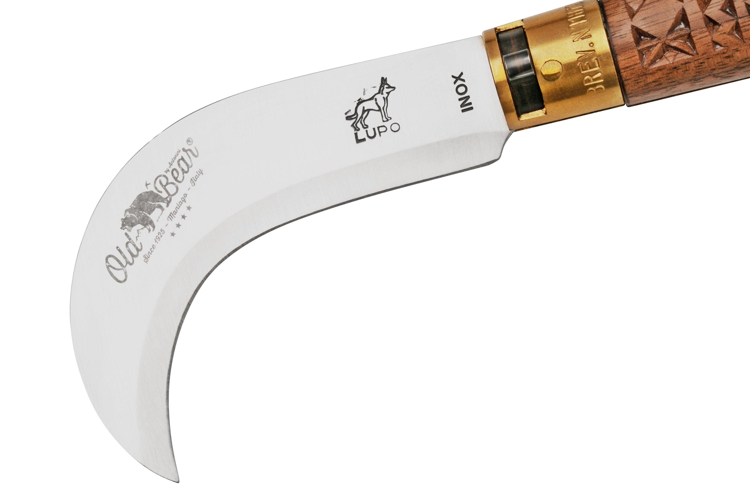 Old Bear Pruning Carved Walnut L, 9747-21-LNI pruning knife ...