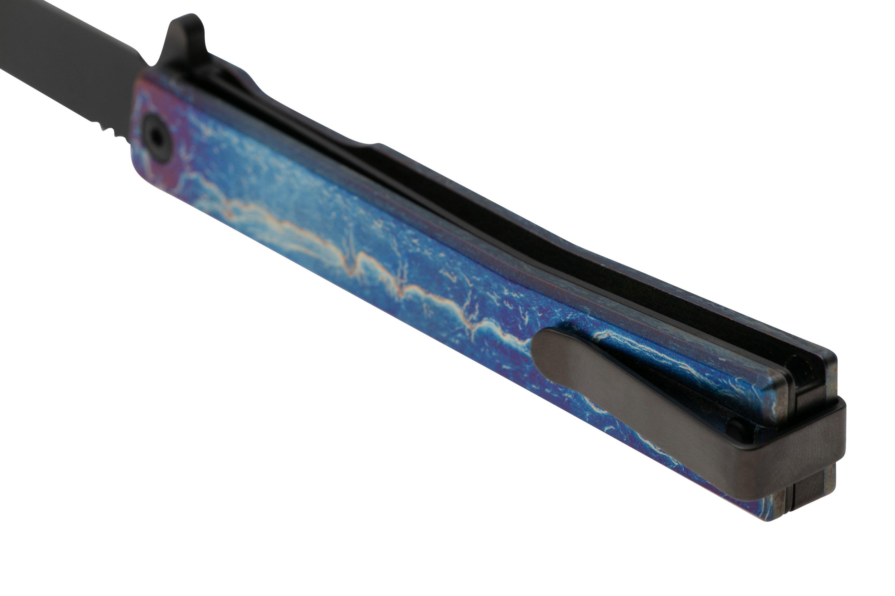 Ocaso Solstice 10DBB Black PVD, Anodized Titanium pocket knife ...