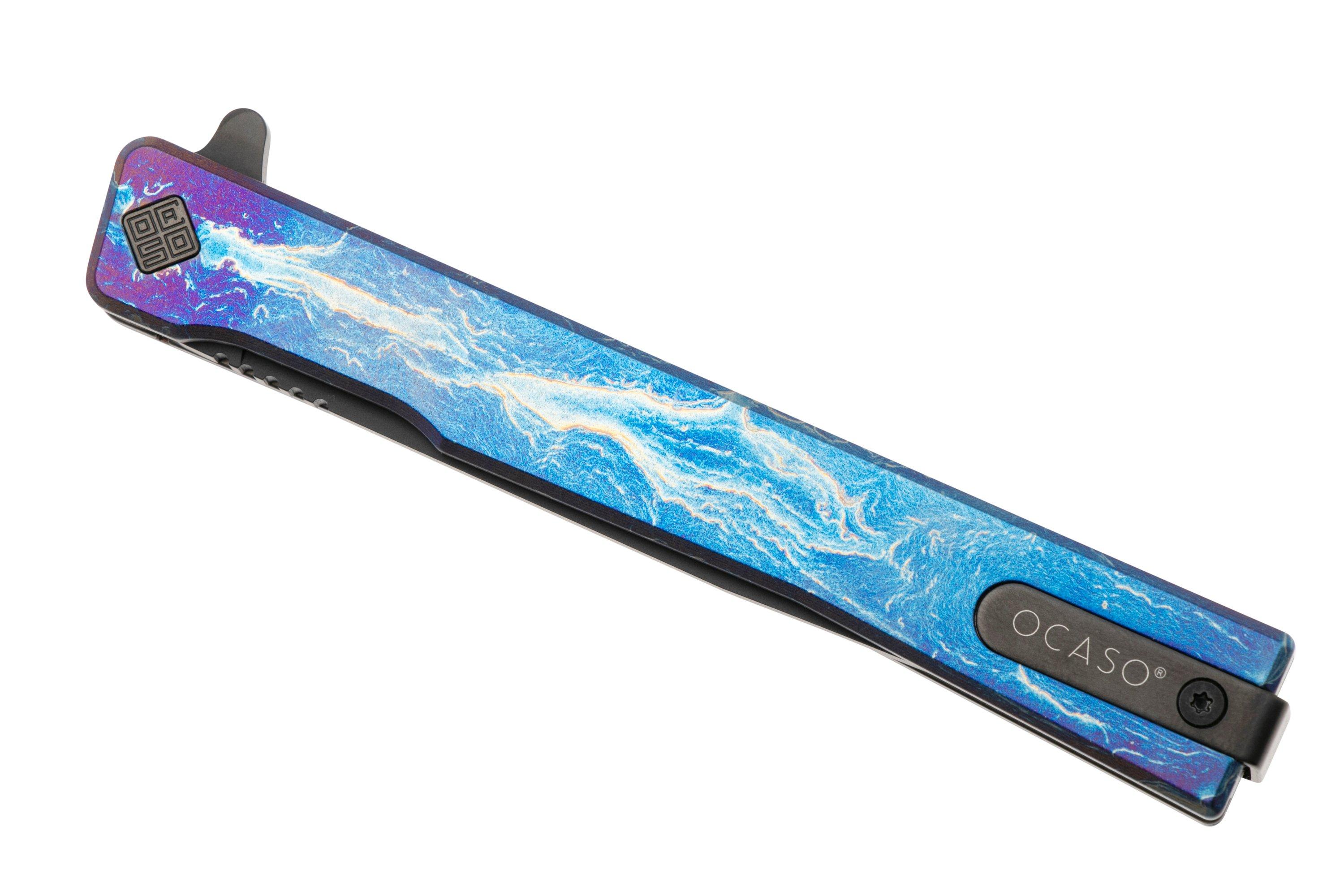 Ocaso Solstice 10DBB Black PVD, Anodized Titanium pocket knife ...