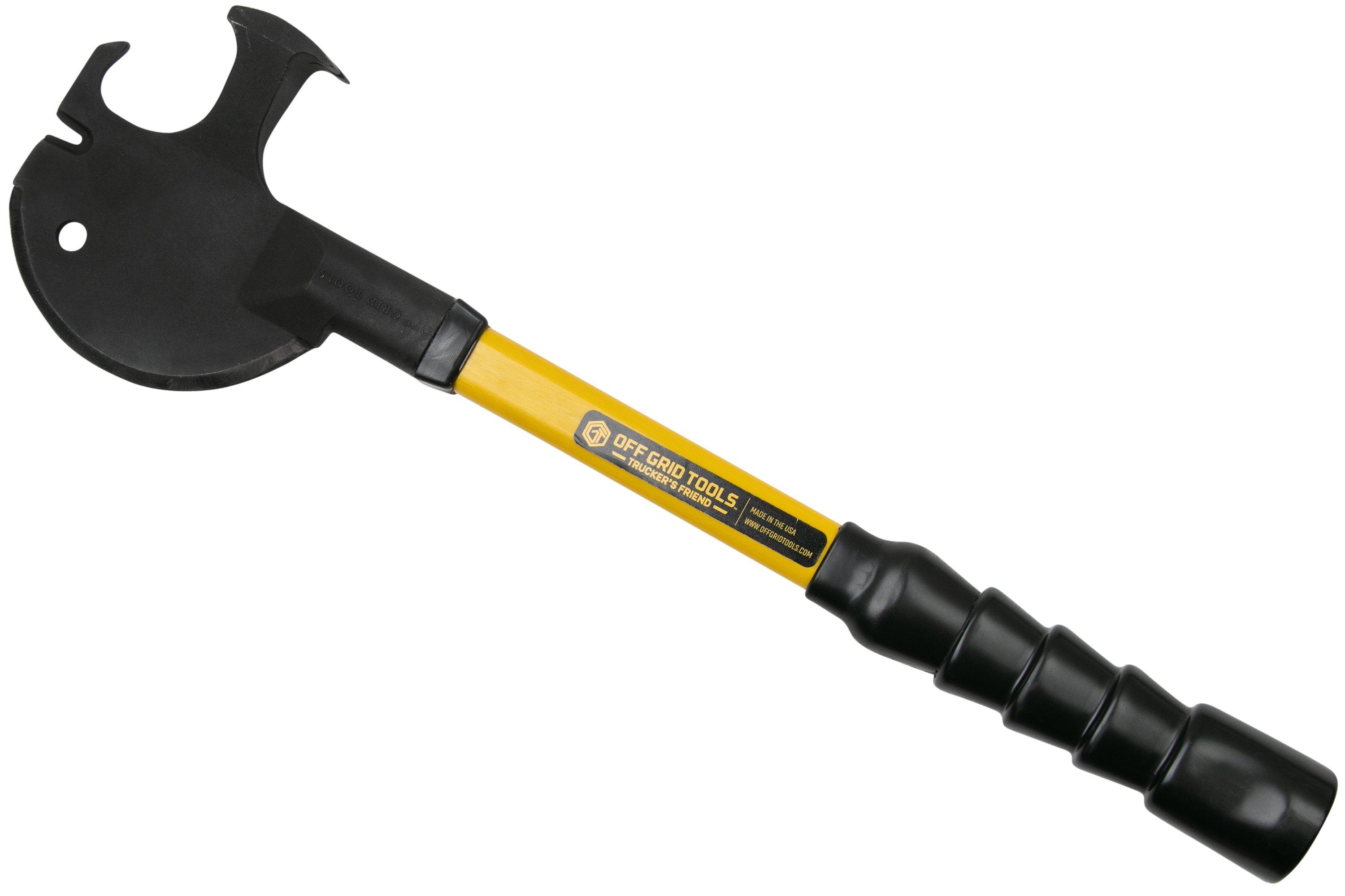 Off Grid Tools Trucker's Friend, yellow, carbon steel, hand axe ...