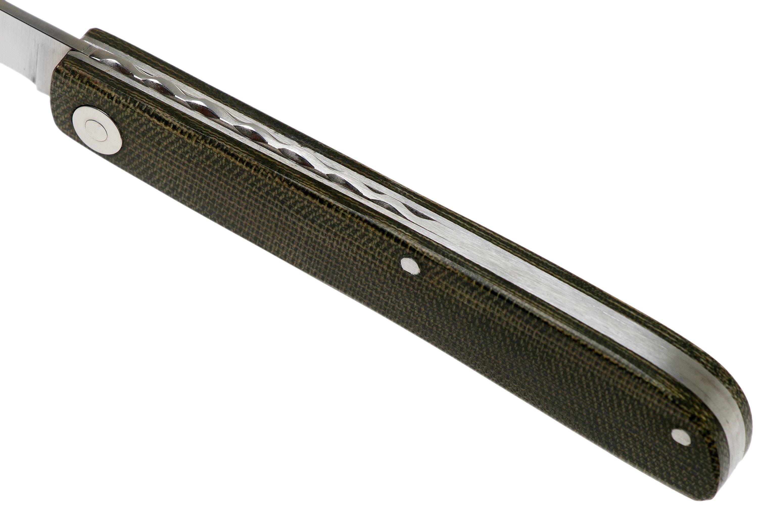 Ohta OLF SS FK Ohta Light Folder pocket knife, green canvas micarta ...