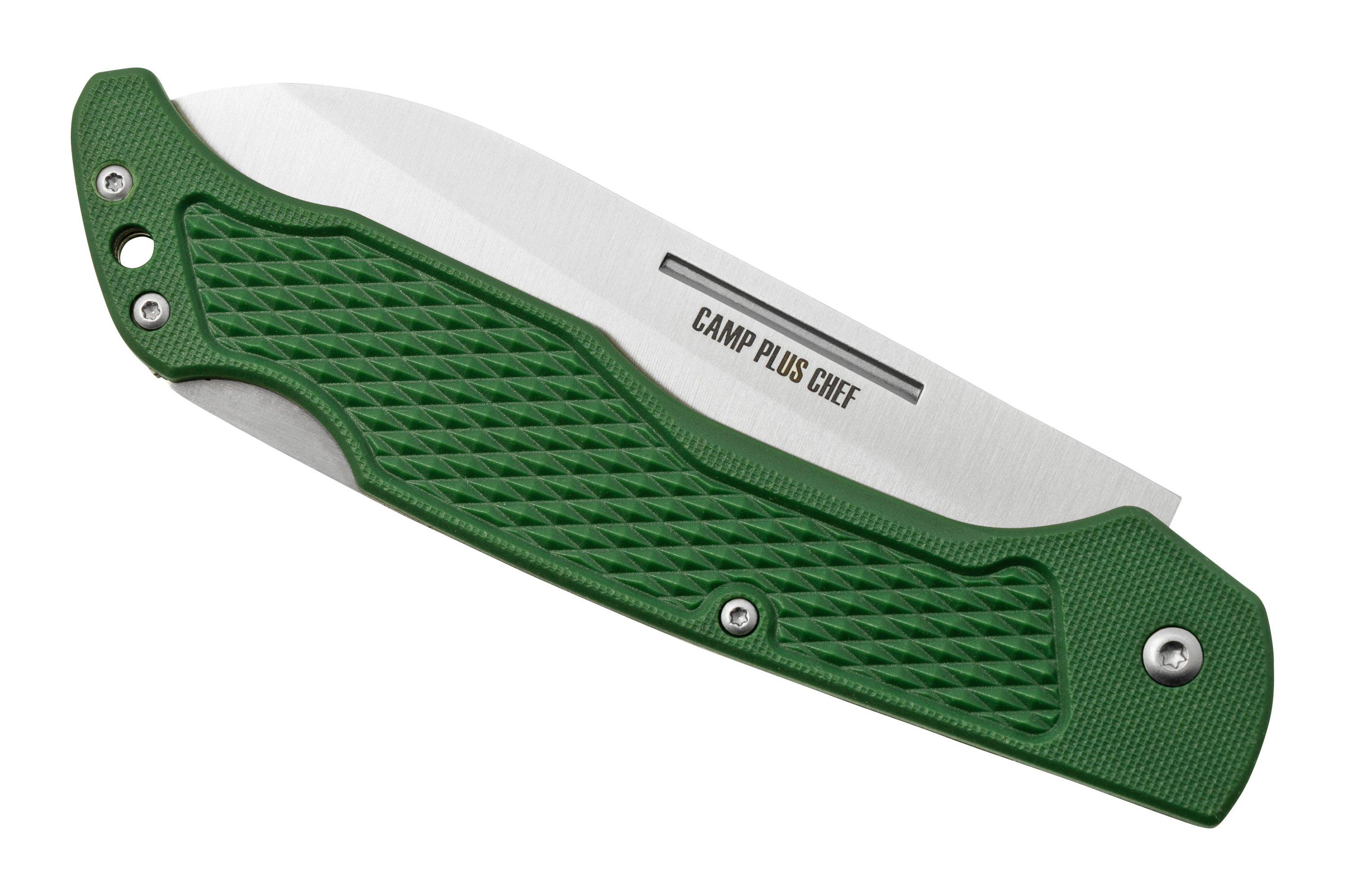 Ontario OKC Camp Plus Chef Folder 4300, Green GFN pocket knife ...