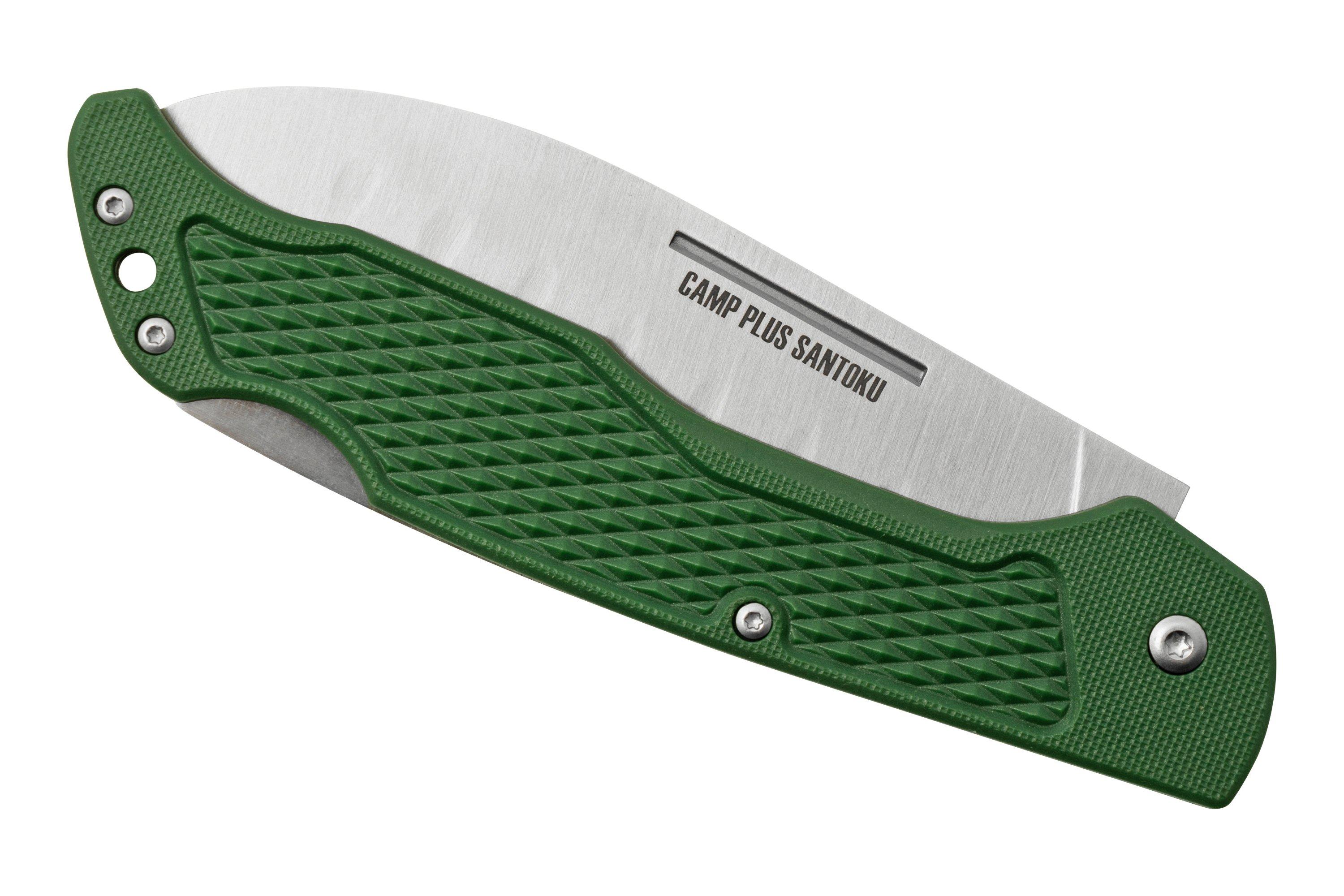 Ontario OKC Camp Plus Santoku Folder 4305, Green GFN pocket knife ...