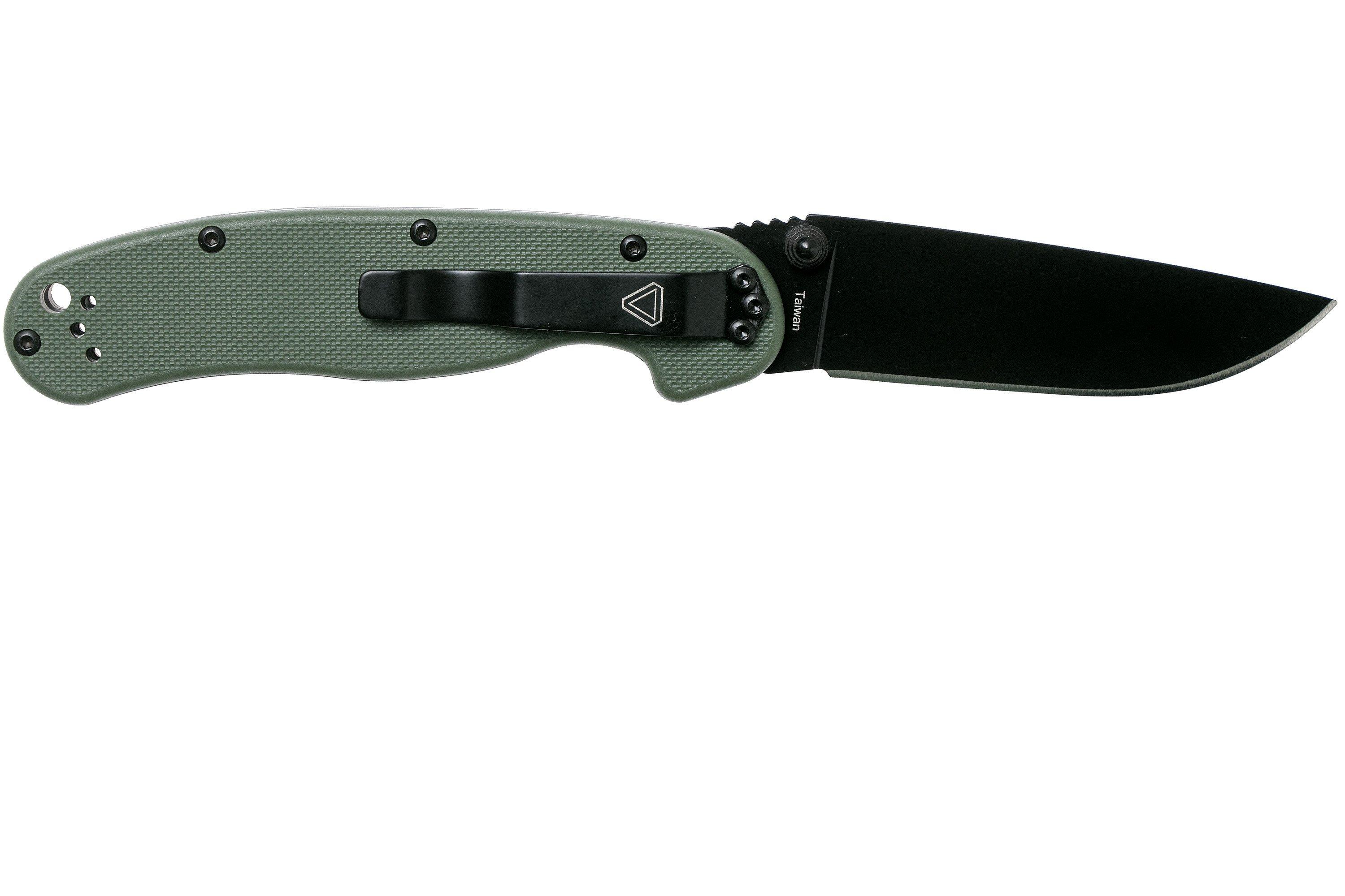 Ontario RAT-2 D2 od green, plain edge black, 8830OD | Advantageously ...