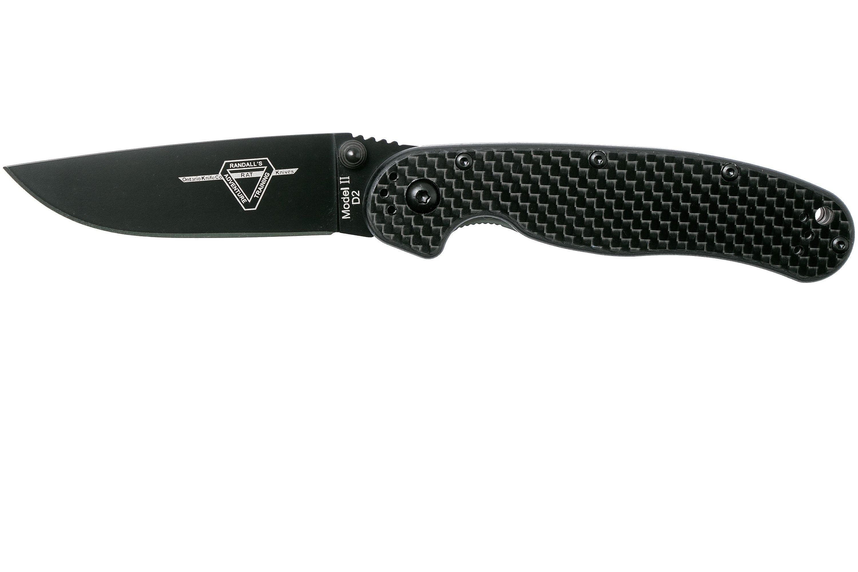 Ontario RAT-2 D2 carbon fibre, plain edge black, 8834 | Advantageously ...