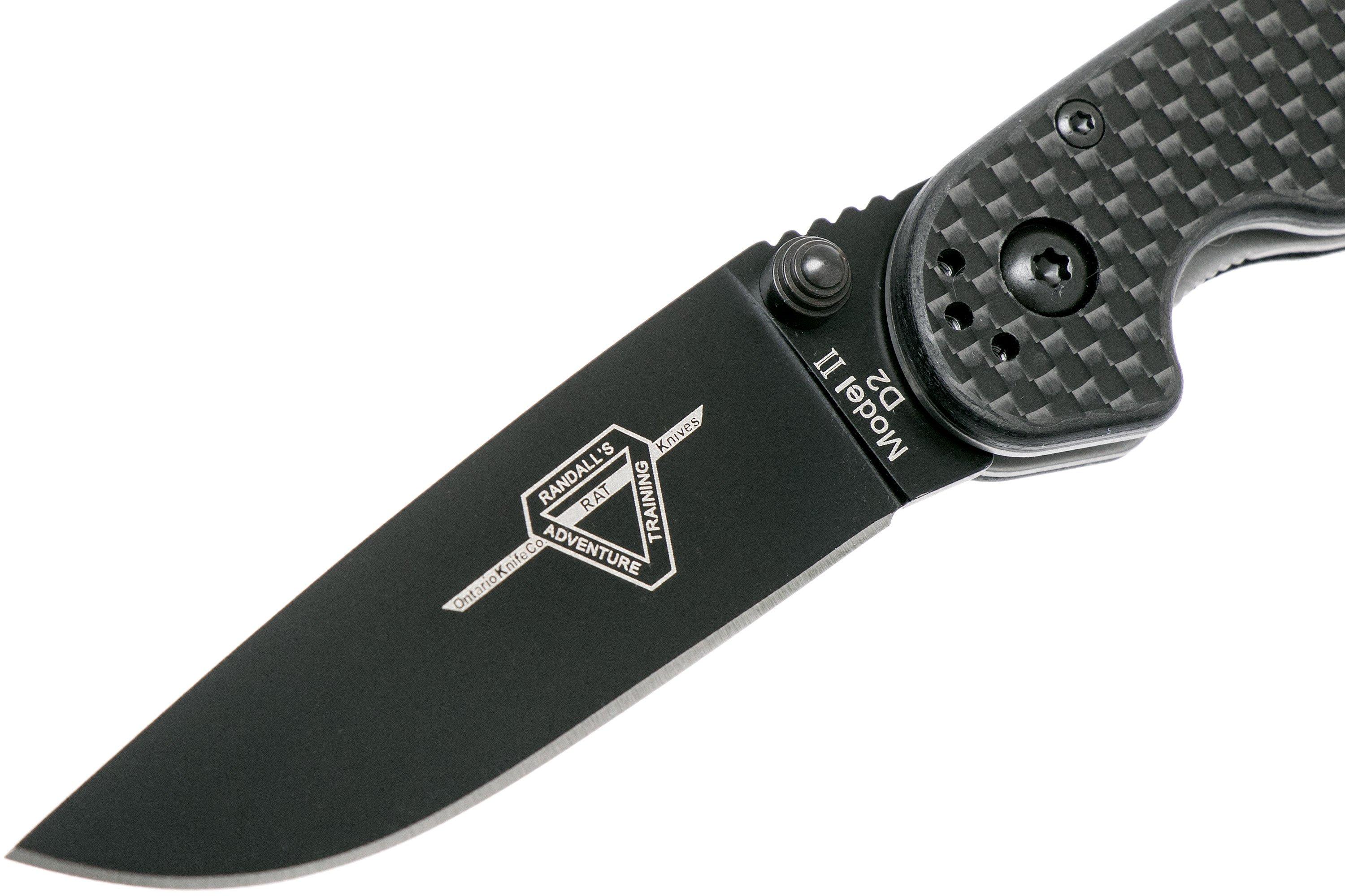 Ontario RAT-2 D2 carbon fibre, plain edge black, 8834 | Advantageously ...