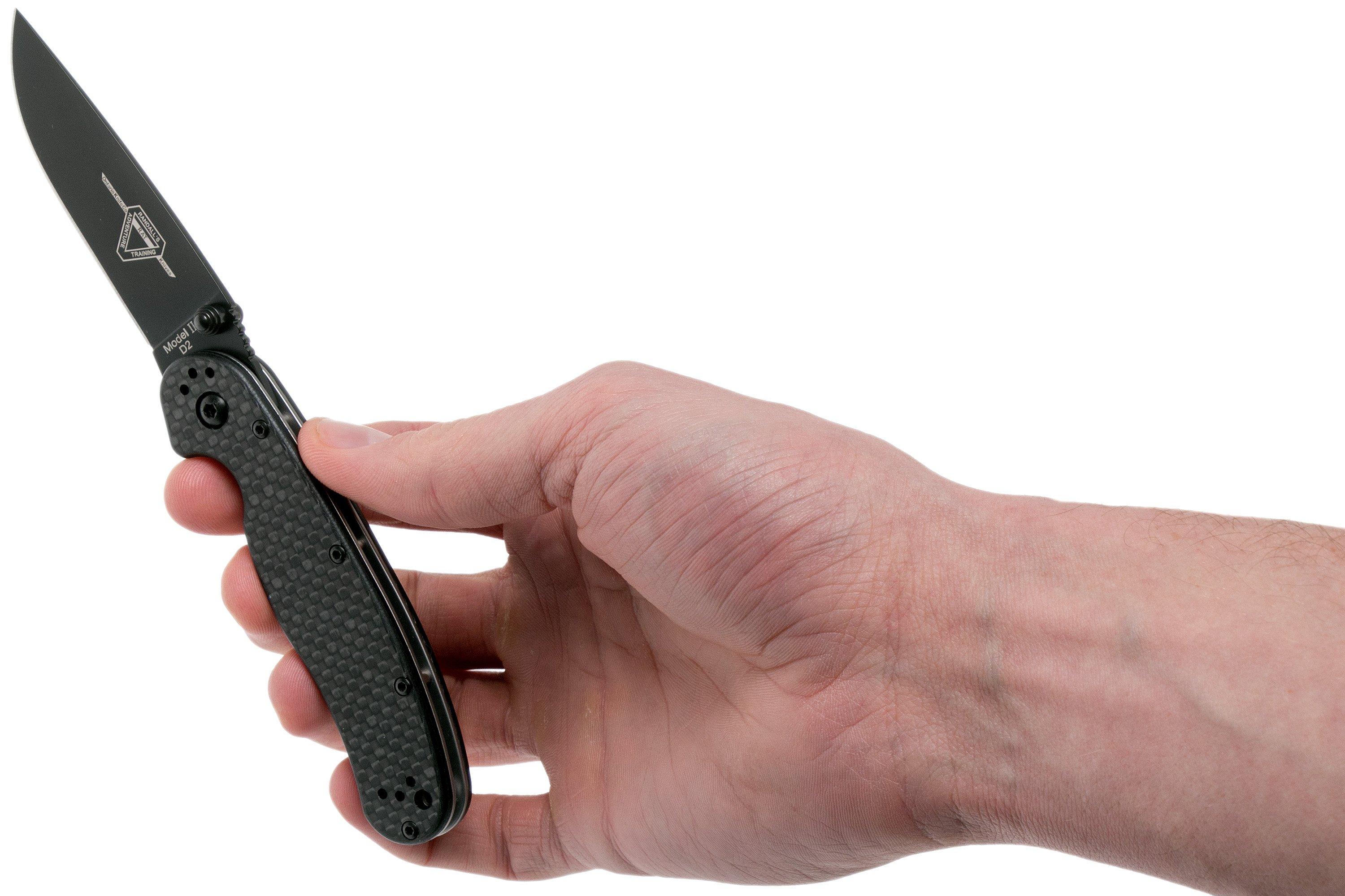 Ontario RAT-2 D2 carbon fibre, plain edge black, 8834 | Advantageously ...