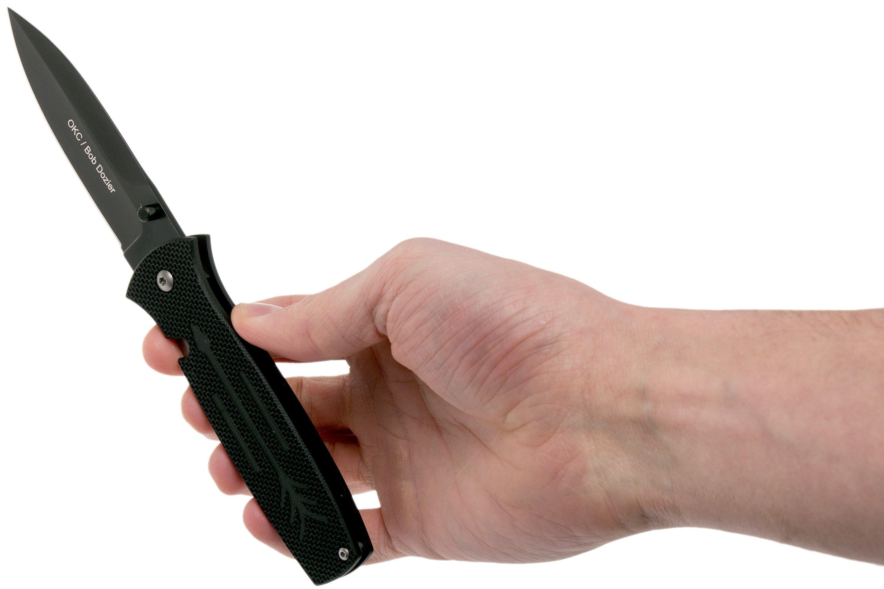 Ontario Dozier Arrow 9101 BP Black pocket knife, Bob Dozier design ...