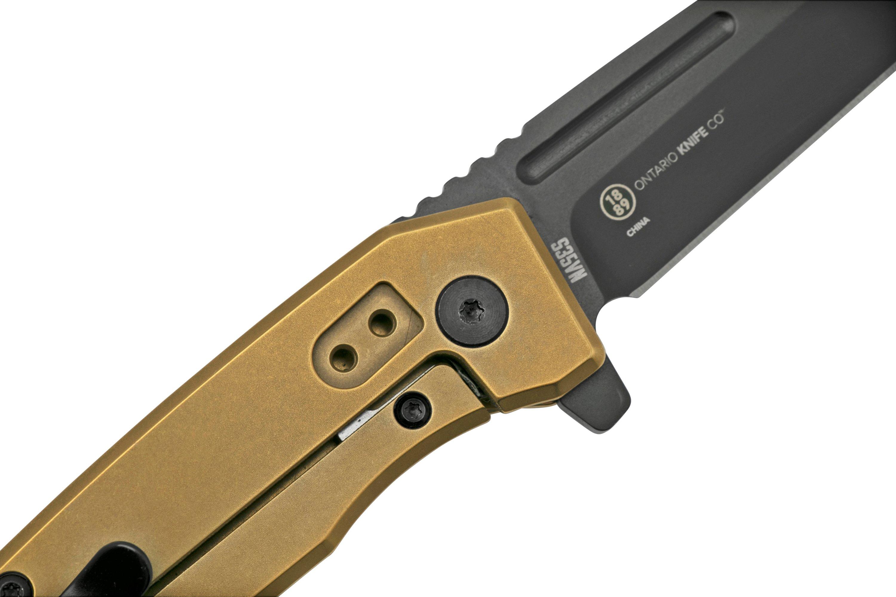 Ontario Ti 22 Equinox 9805 Gold Titanium zakmes | Voordelig kopen bij ...