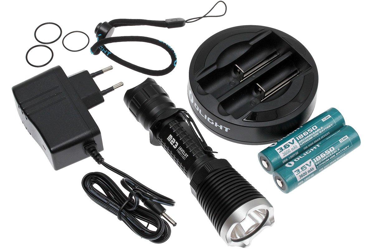 Olight M23 Javelot Kit, mit 2x 18650-Akkus und Ladegerät | Günstiger ...
