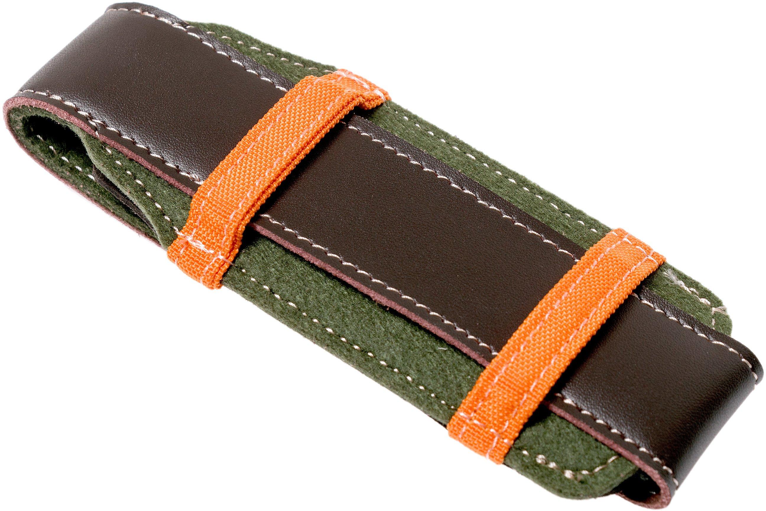 Opinel sheath M, leather and canvas fabric | Advantageously shopping at ...