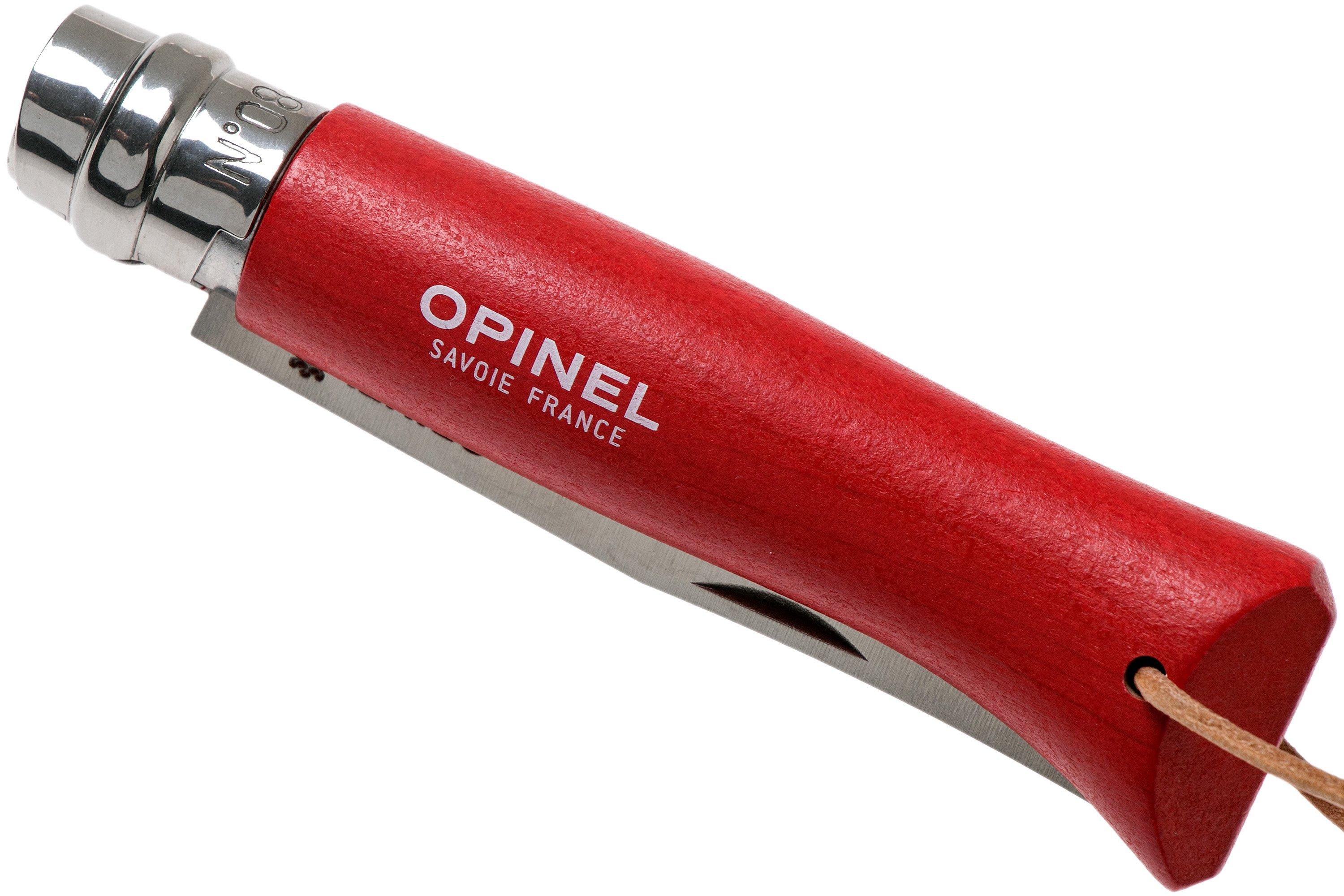 Opinel zakmes Trekking No. 08RV pocket knife, Red | Advantageously ...