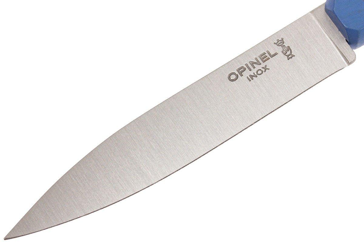 Opinel pointy paring knife N°112, blue | Advantageously shopping at ...