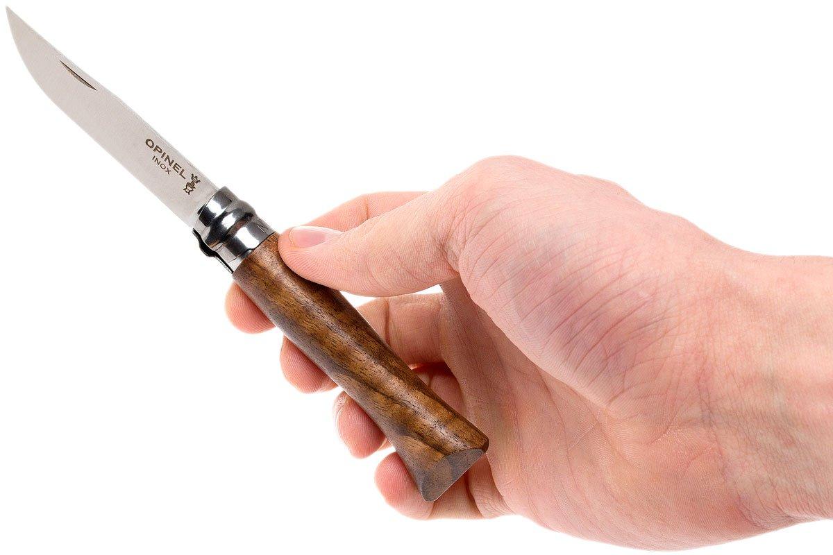 Opinel pocket knife No. 6 Luxury Range, stainless steel, walnut wood ...