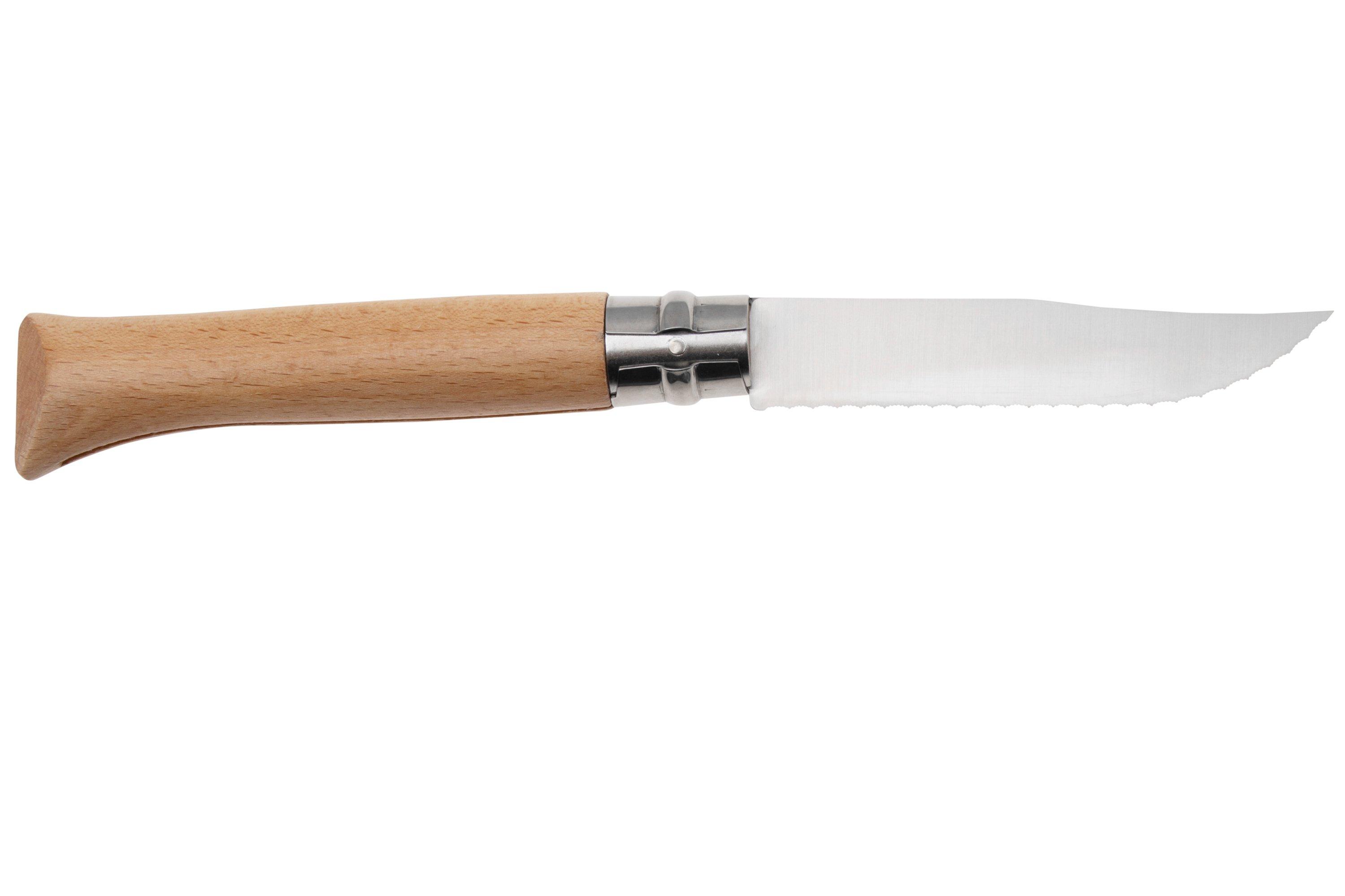 Opinel No. 12 002441 Beech Wood, serrated pocket knife | Advantageously ...