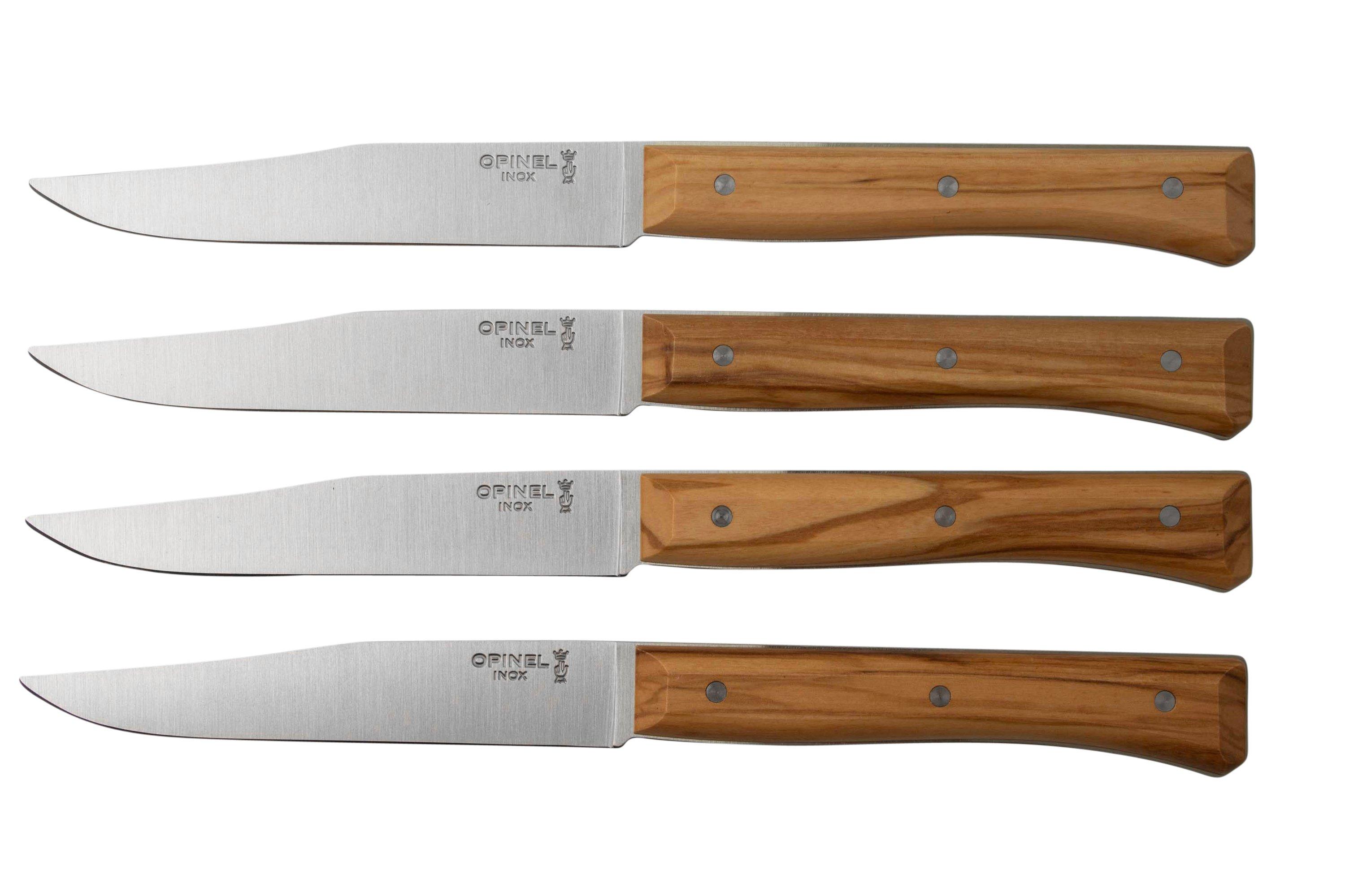 Opinel Facette Olive, 4-piece table knife set | Advantageously shopping ...