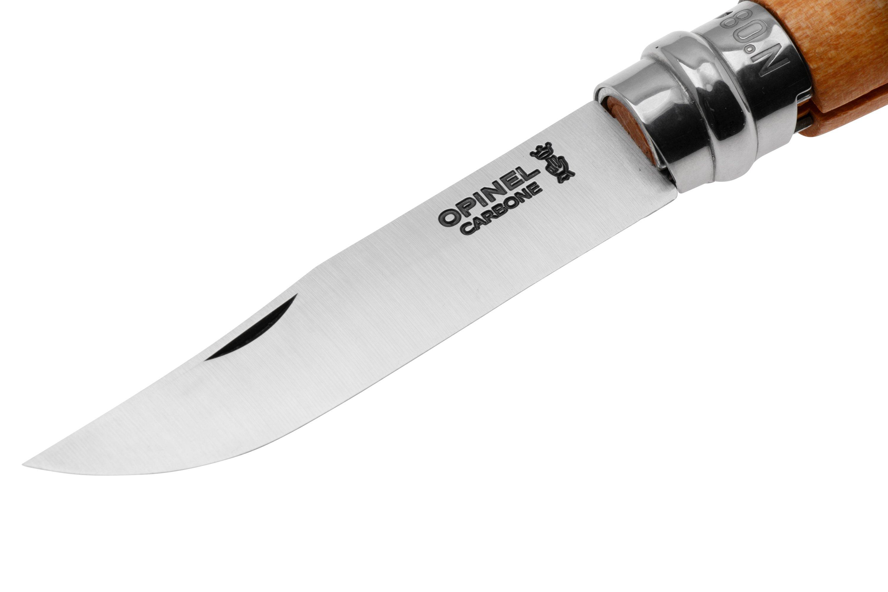 Opinel No. 08 canivete, aço-carbono, comprimento de lâmina 8,5 cm ...