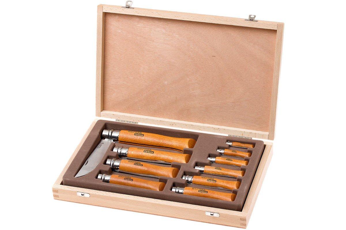 Opinel set de 10 couteaux de poche, acier carbone | Achetez à prix ...