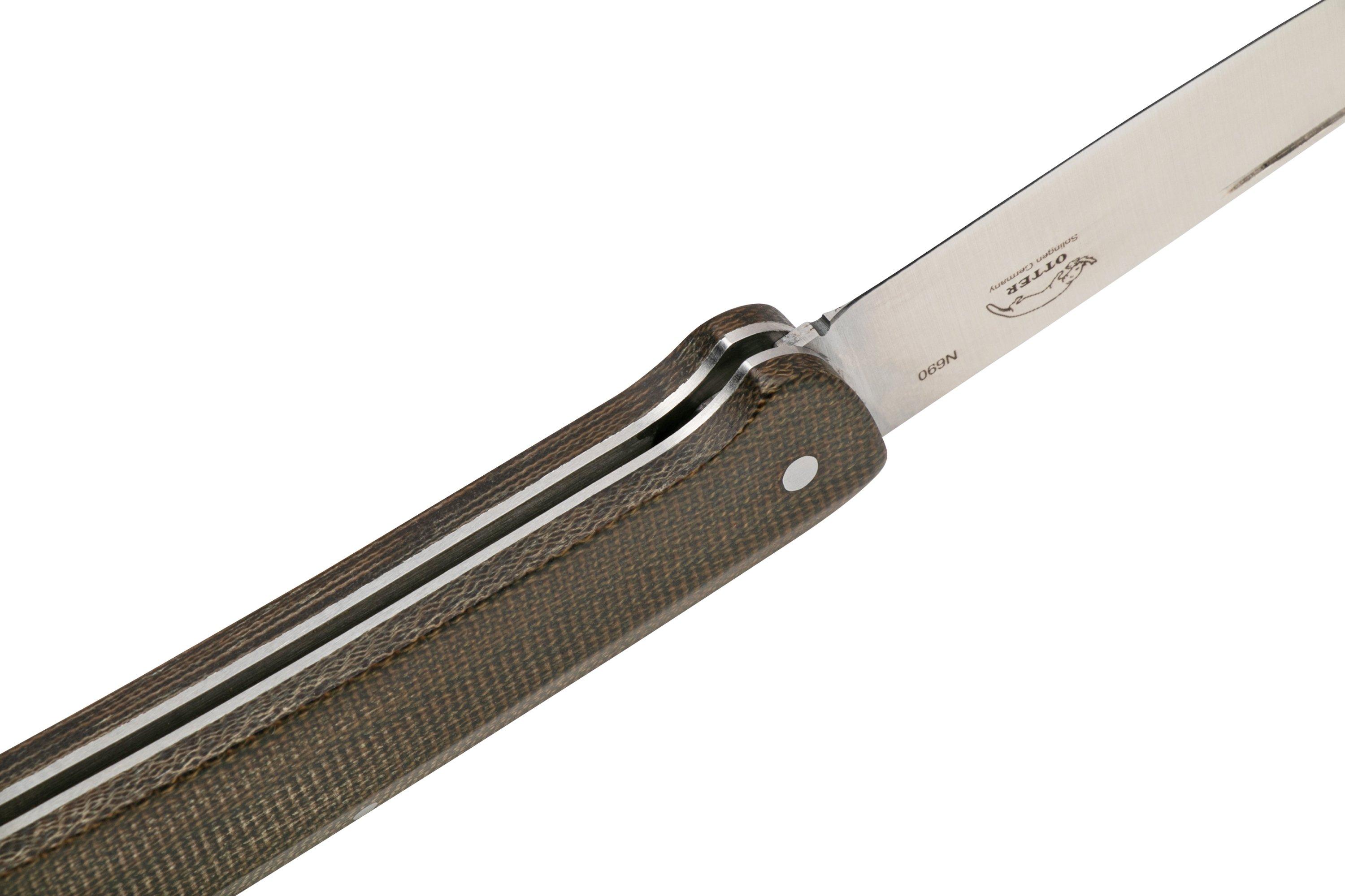 Otter FINN 155 MI GR, Böhler N690, Micarta grün, Taschenmesser ...