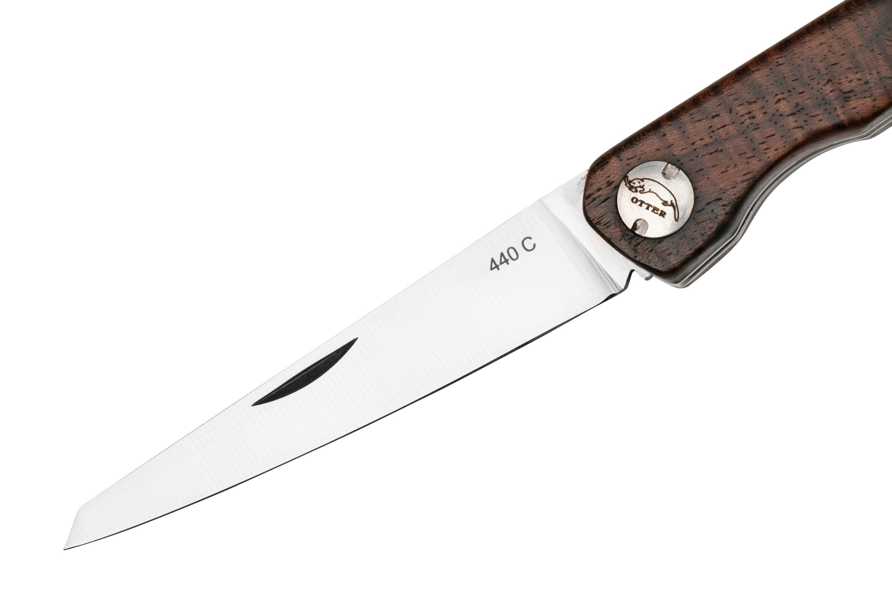 Otter York 157, Stainless 440C, Root Walnut, pocket knife ...