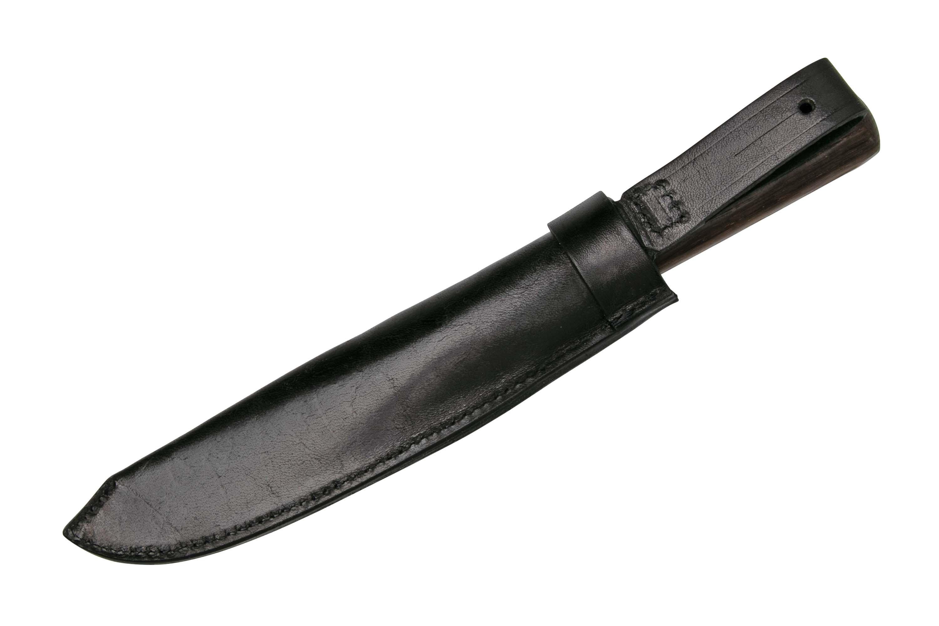 Otter Sailor and Boat Knife 901, Carbon, Smoked Oak, Leather Sheath ...