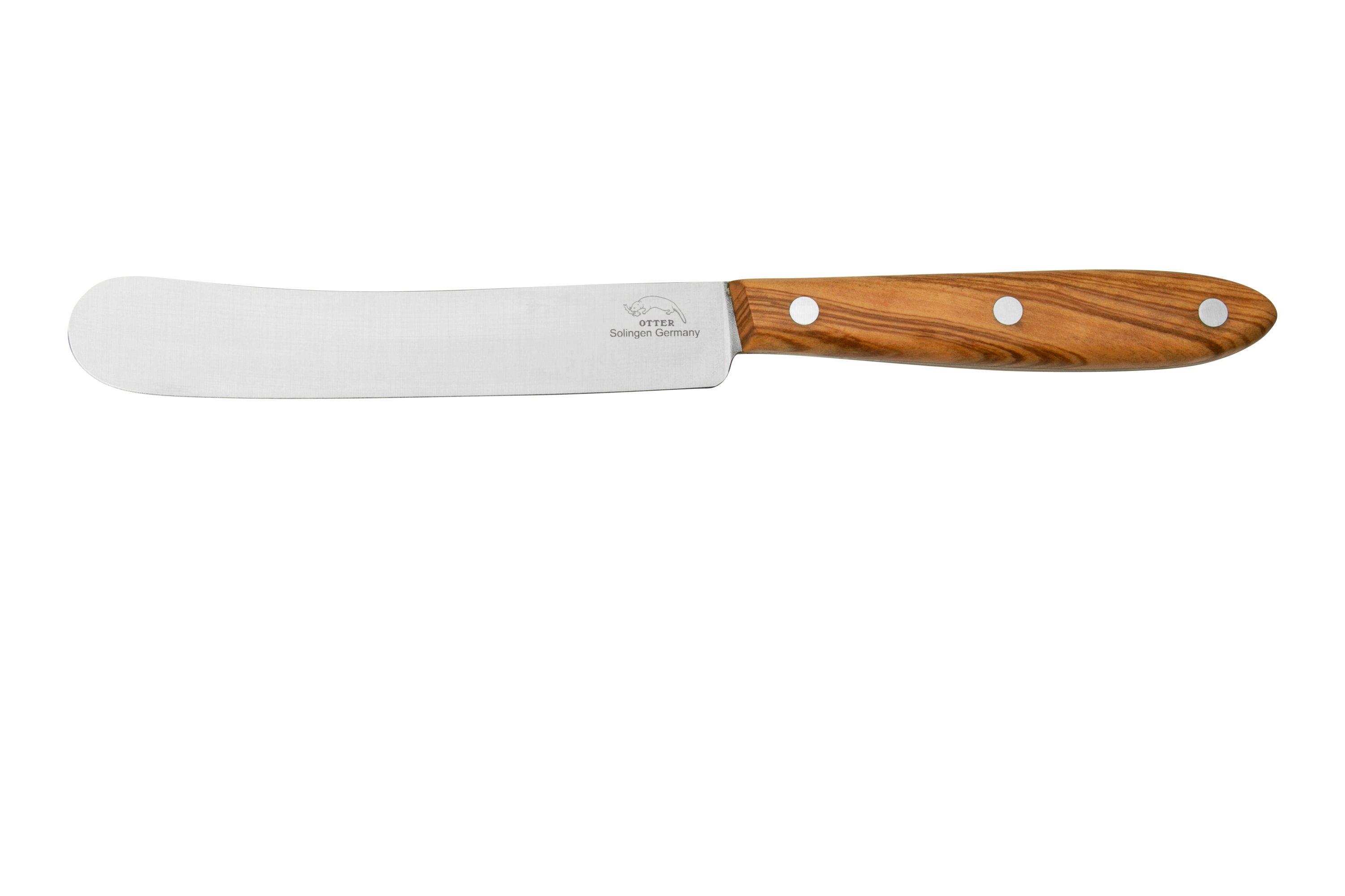 Otter Tafel olive wood stainless steel table knife 12.5 cm ...